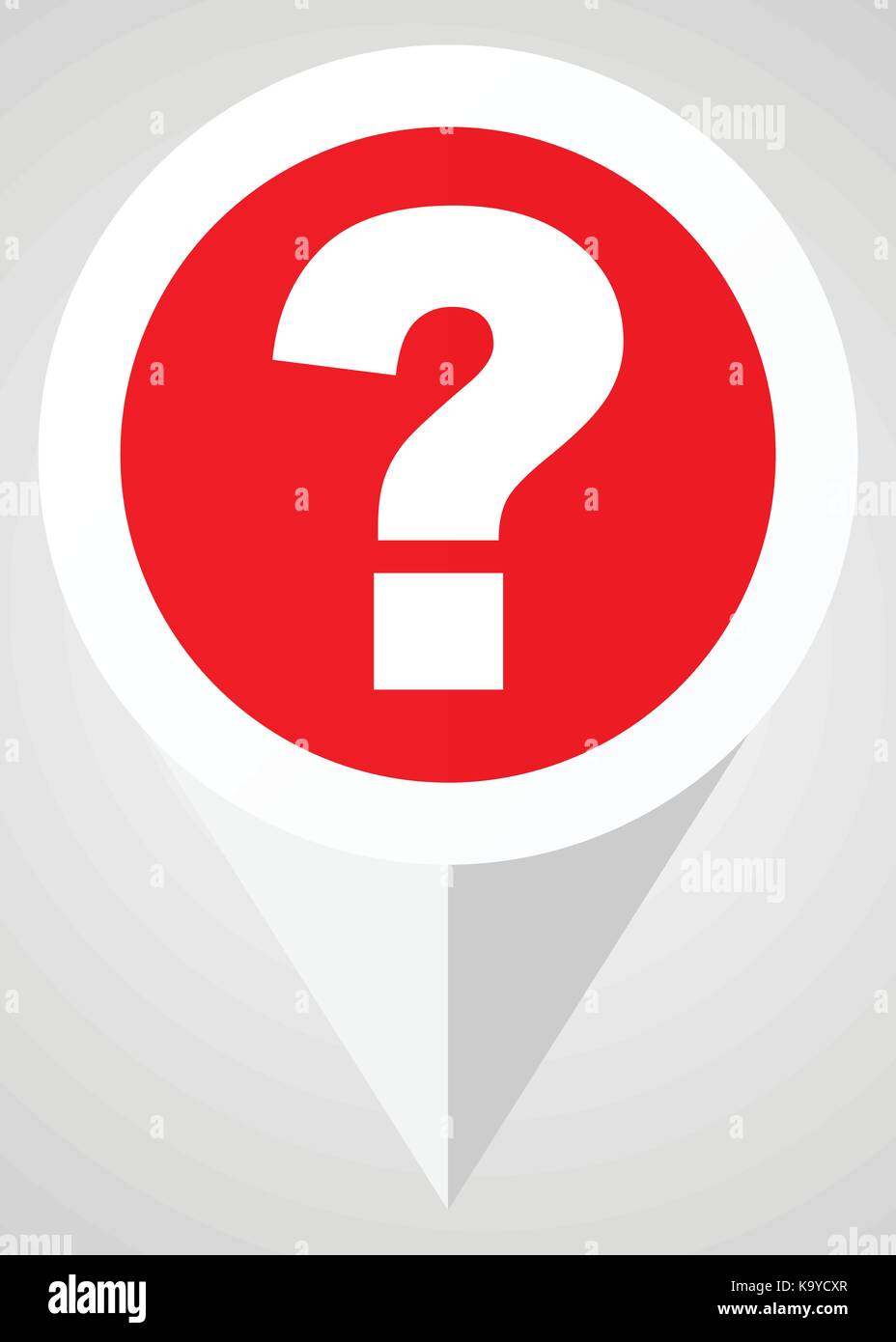 Question mark vector icon. White and red web pointer in eps 10 for ...