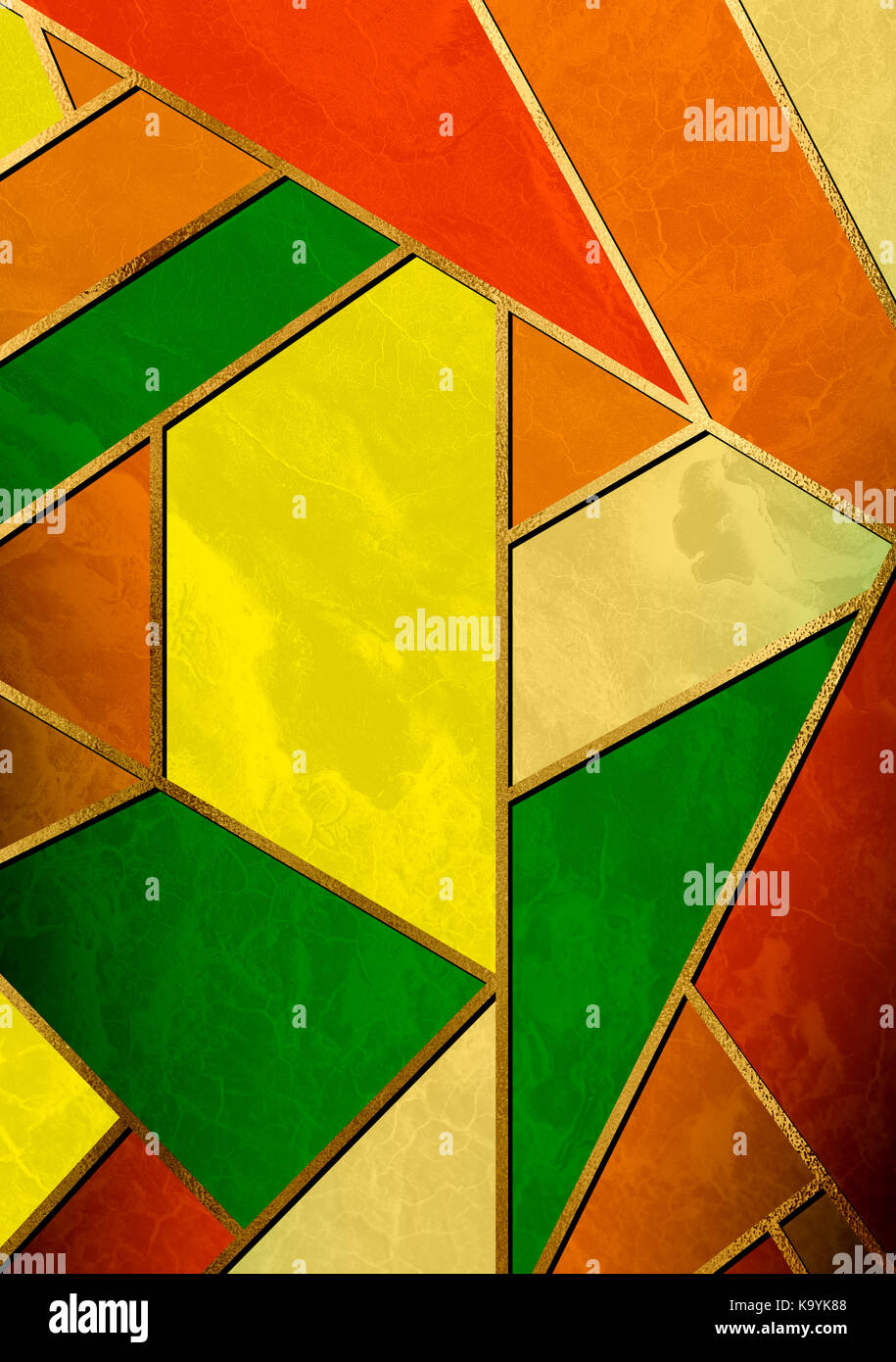 Modern colorful stylish abstract design poster with golden lines Stock ...