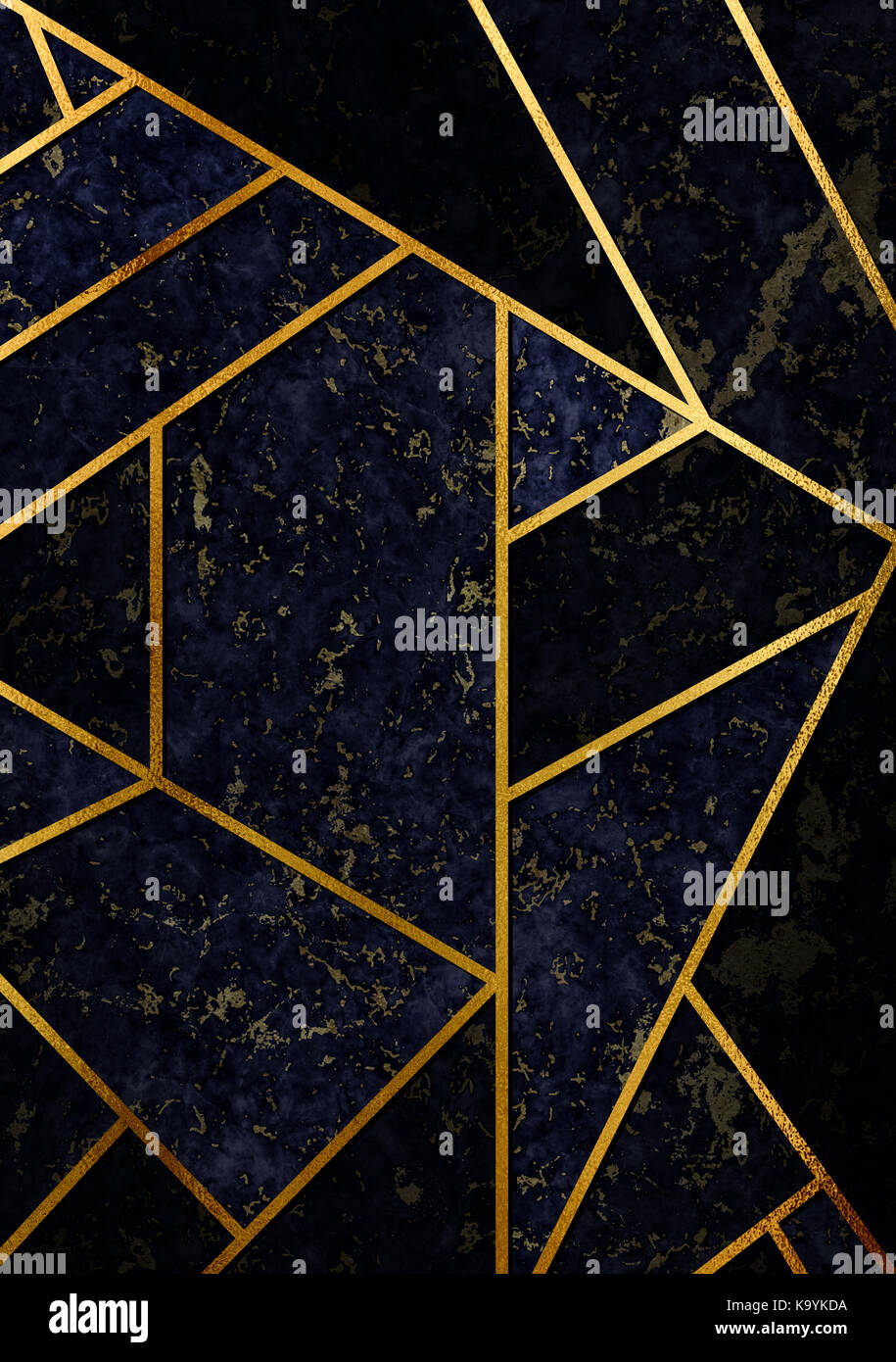 Modern colorful stylish abstract design poster with golden lines and ...