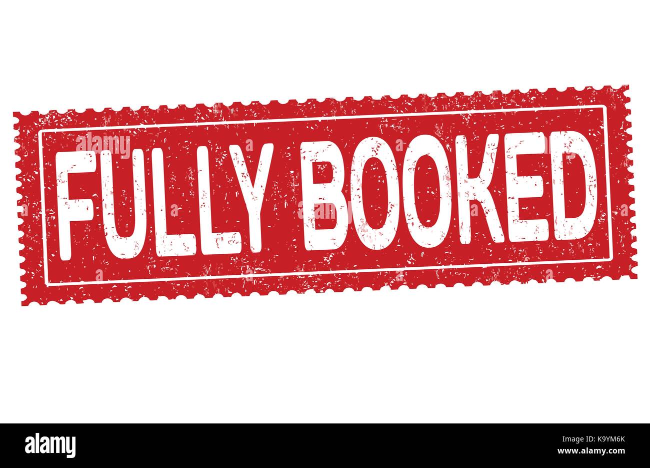 Fully booked grunge rubber stamp on white background, vector ...