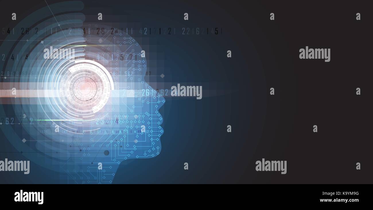 Abstract Artificial intelligence. Technology web background. Virtual concept Stock Vector Image ...