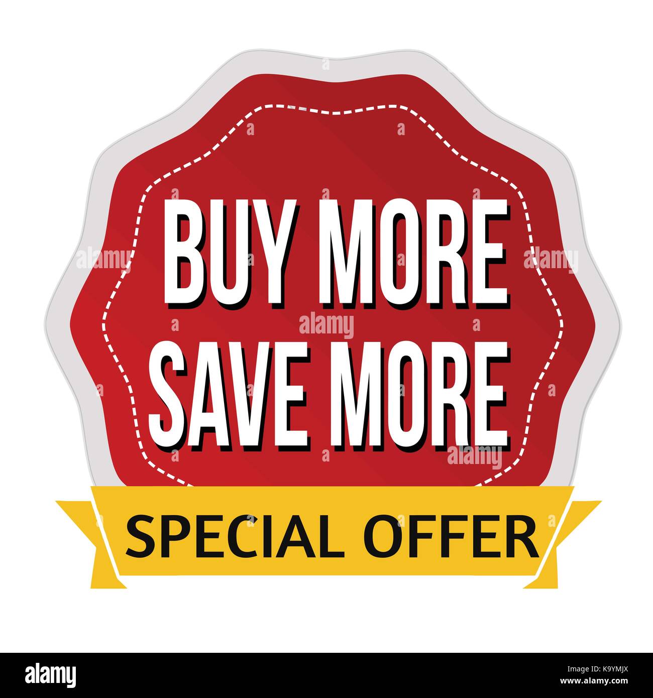Buy more save more sticker or label on white background, vector ...