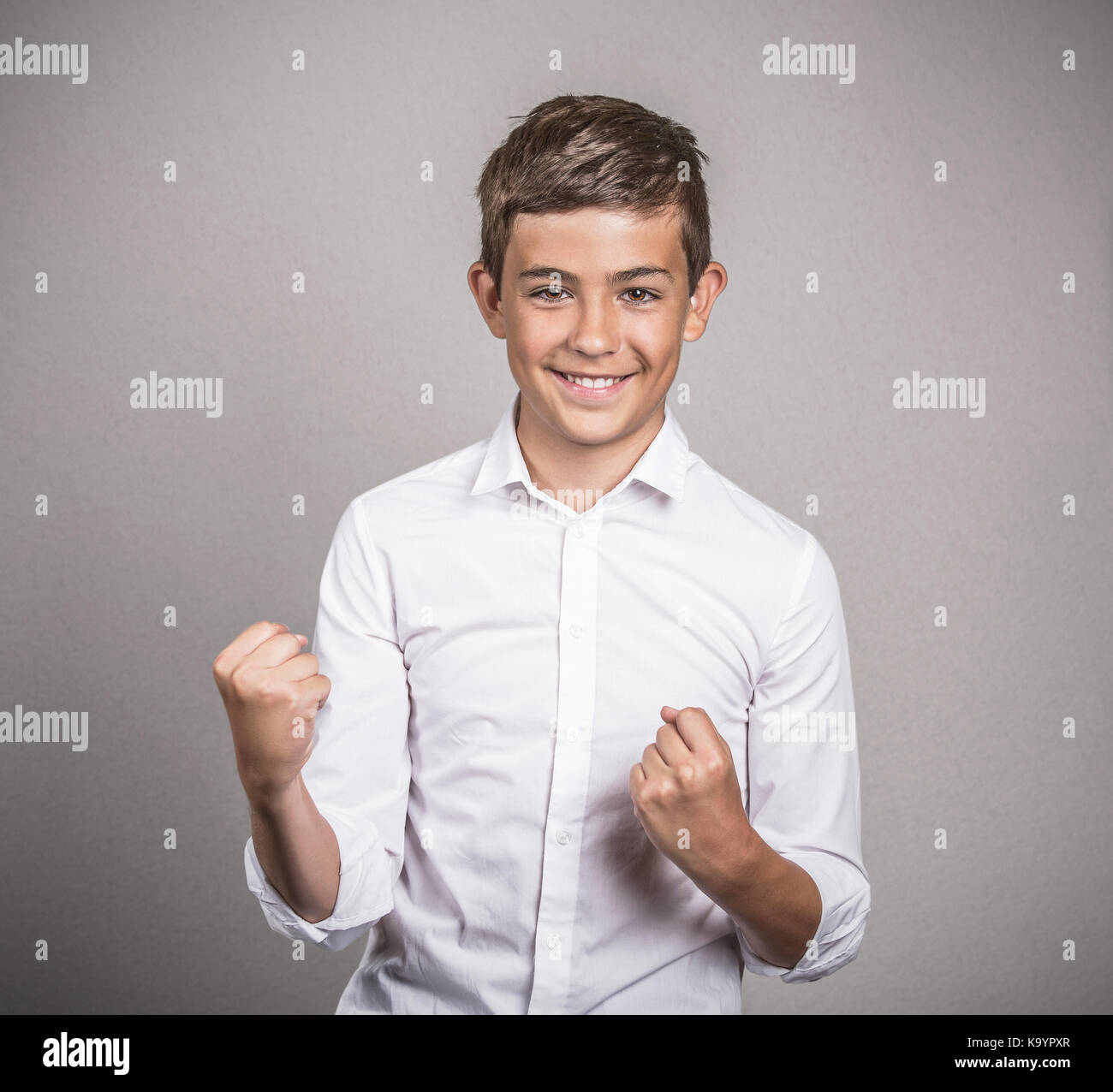 Closeup portrait winning successful young man, happy ecstatic ...