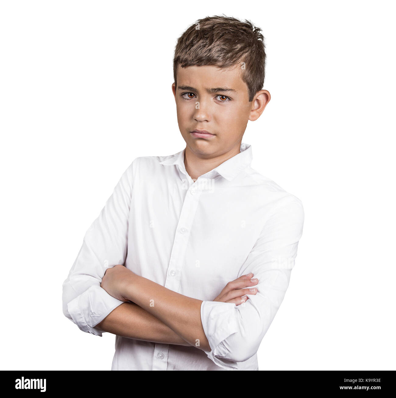 Latino teen boy serious hi-res stock photography and images - Alamy