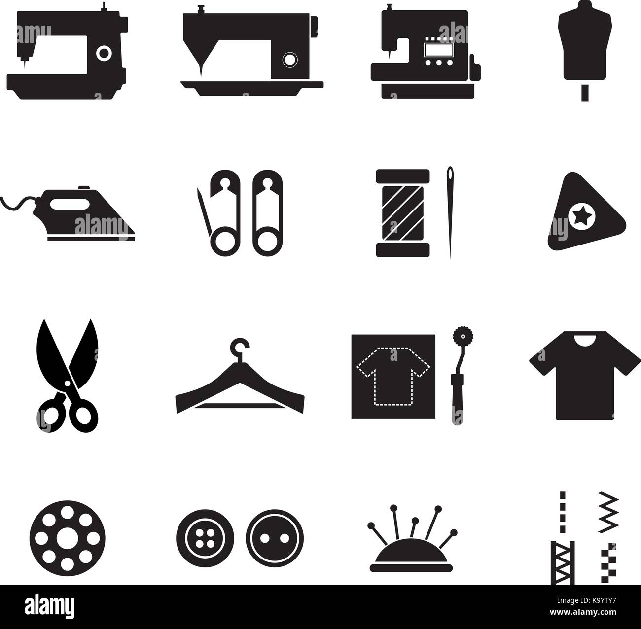 Cutting and sewing set Stock Vector Images - Alamy