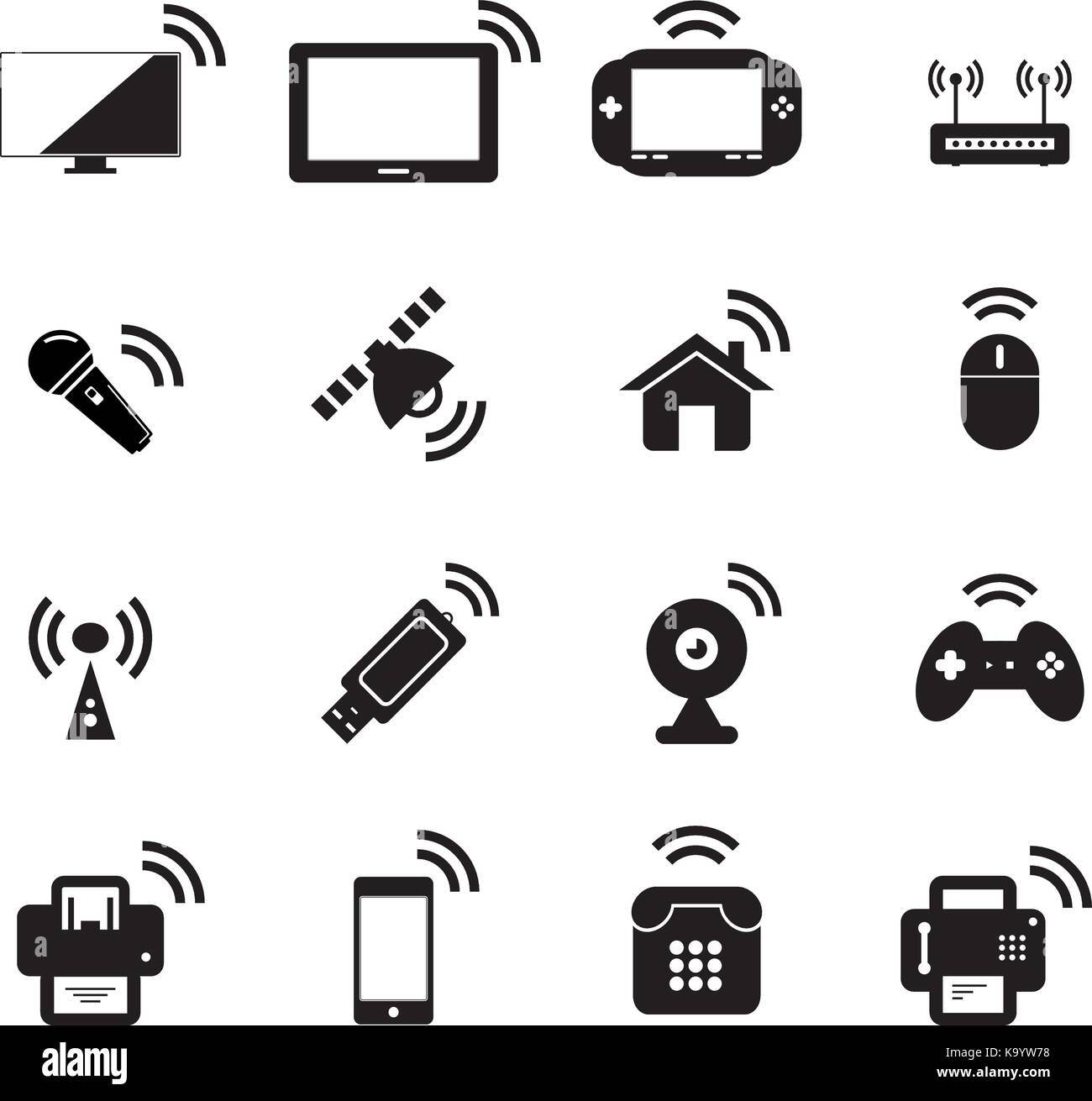 Vector radio wireless icon Stock Vector Images - Alamy