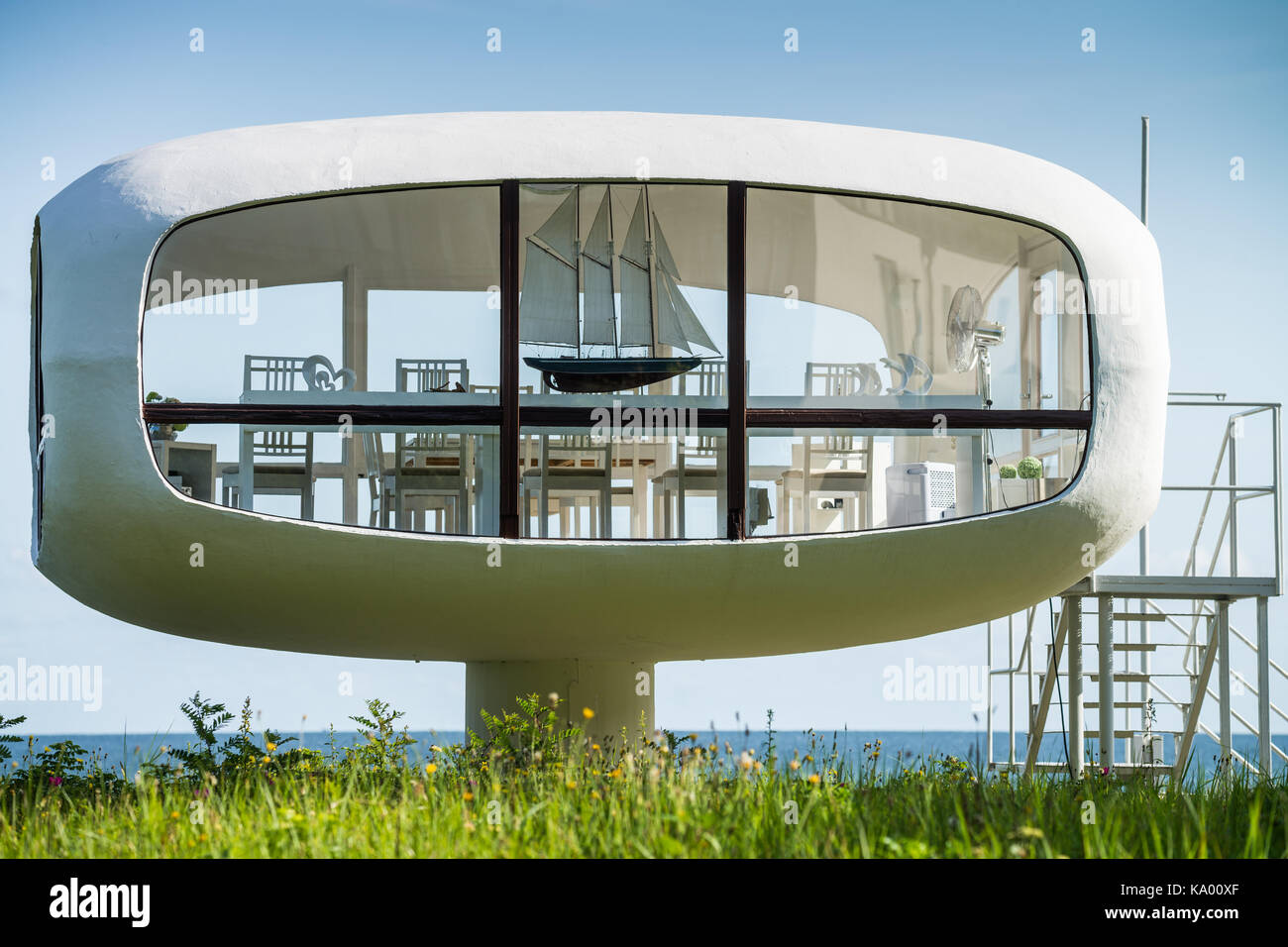 Lifeguard cabin at the Beach of Binz, Ruegen, Germany, Europe. built by ...