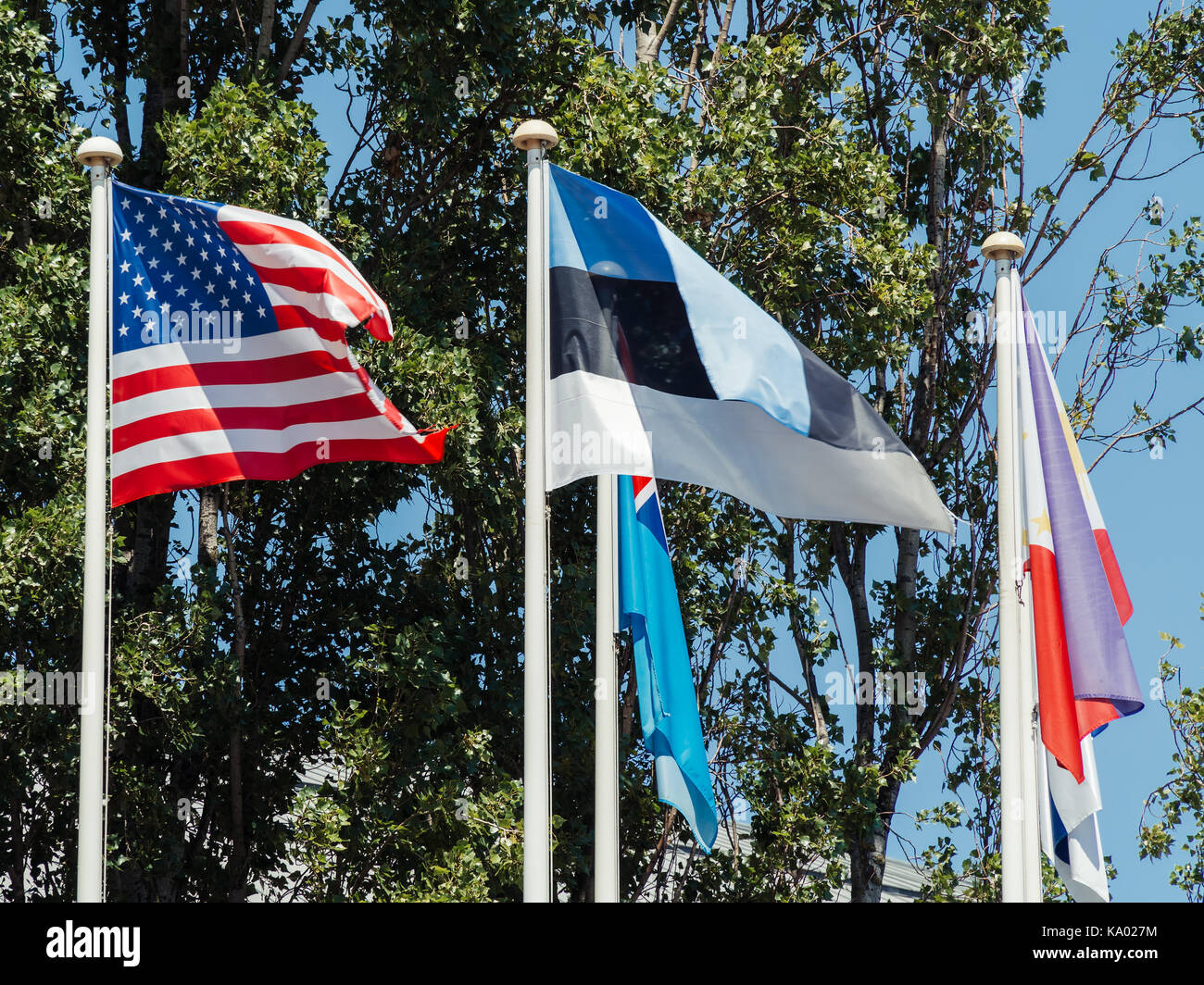 World national waving flags hi-res stock photography and images - Alamy
