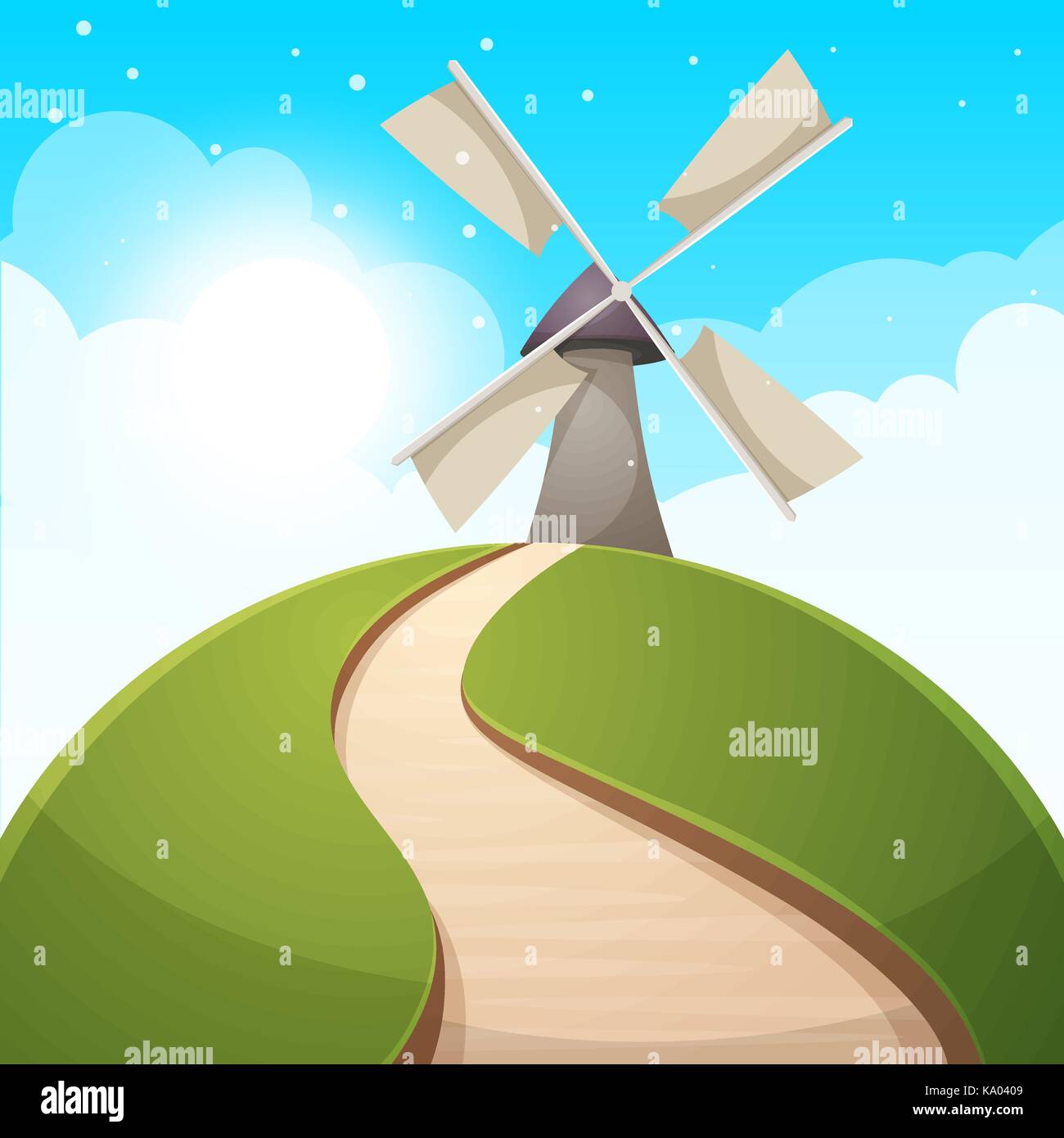 Road in landscape wind Stock Vector Images - Alamy