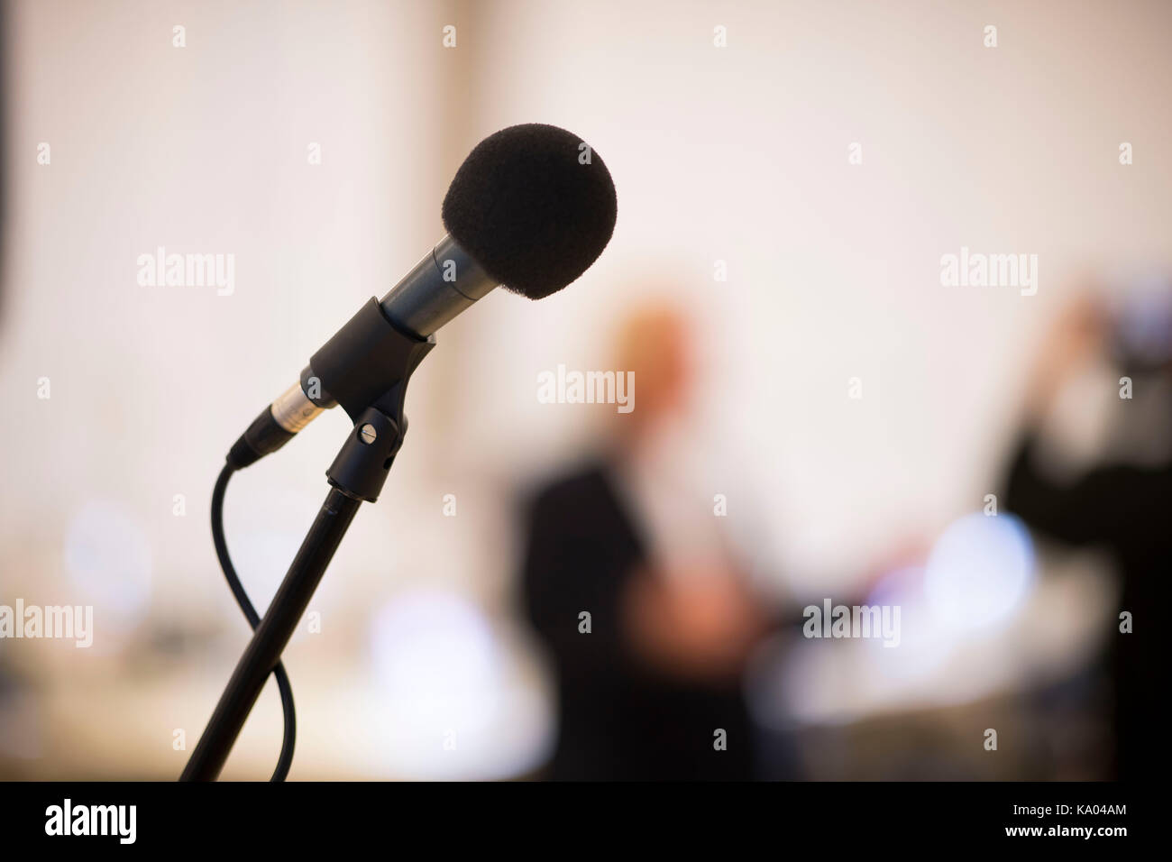 a microphone during a concert Stock Photo - Alamy