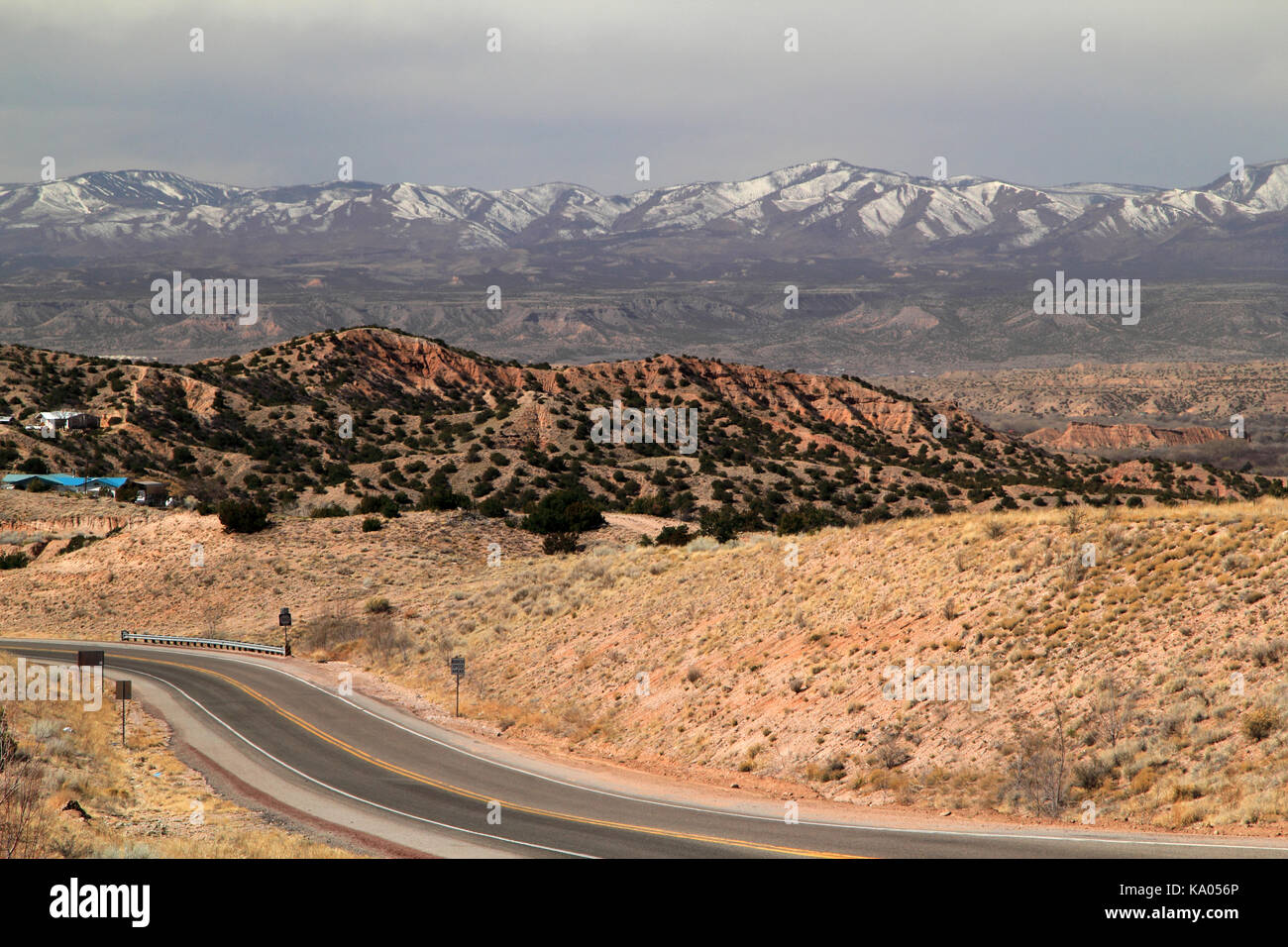 Scenic landscape along the High Road to Taos in Northern New Mexico ...