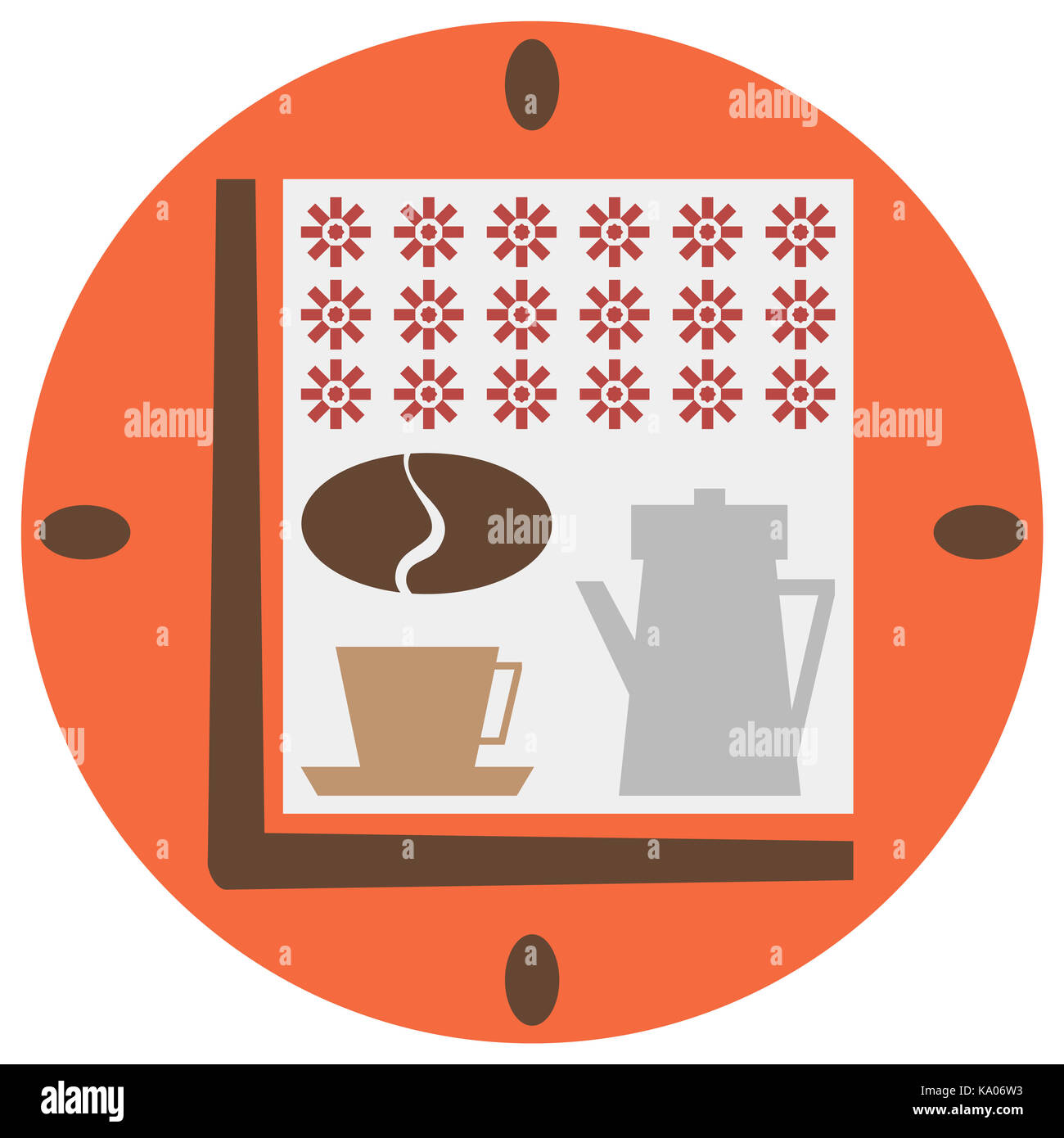 Time to coffee. Abstract image with coffee and clock Stock Photo - Alamy