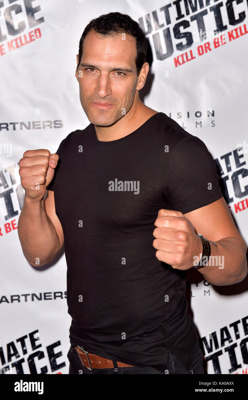 Marko Zaror attends the 'Ultimate Justice' premiere at AMC Dine-In ...