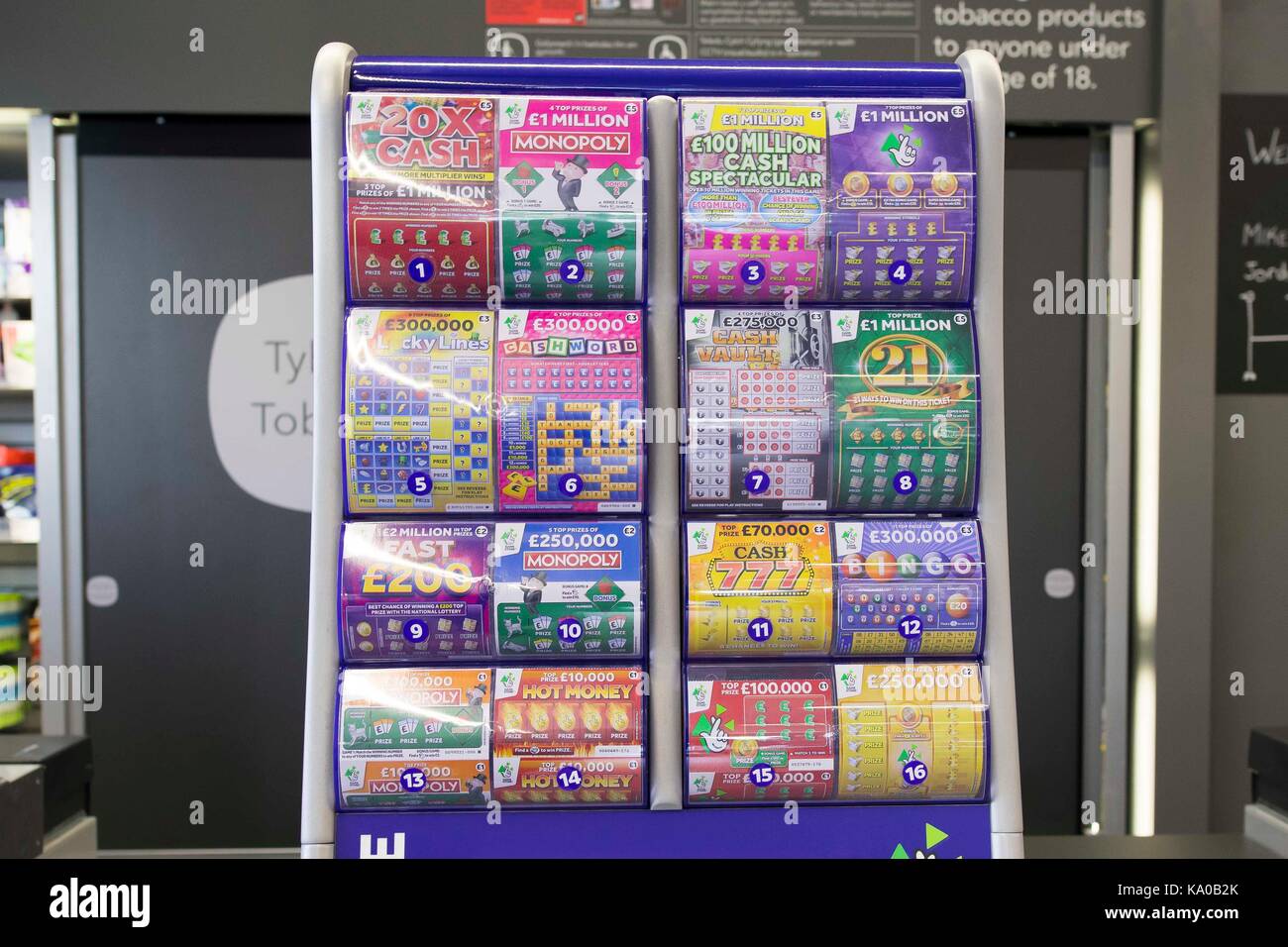 Scratchcards national lottery hi-res stock photography and images - Alamy