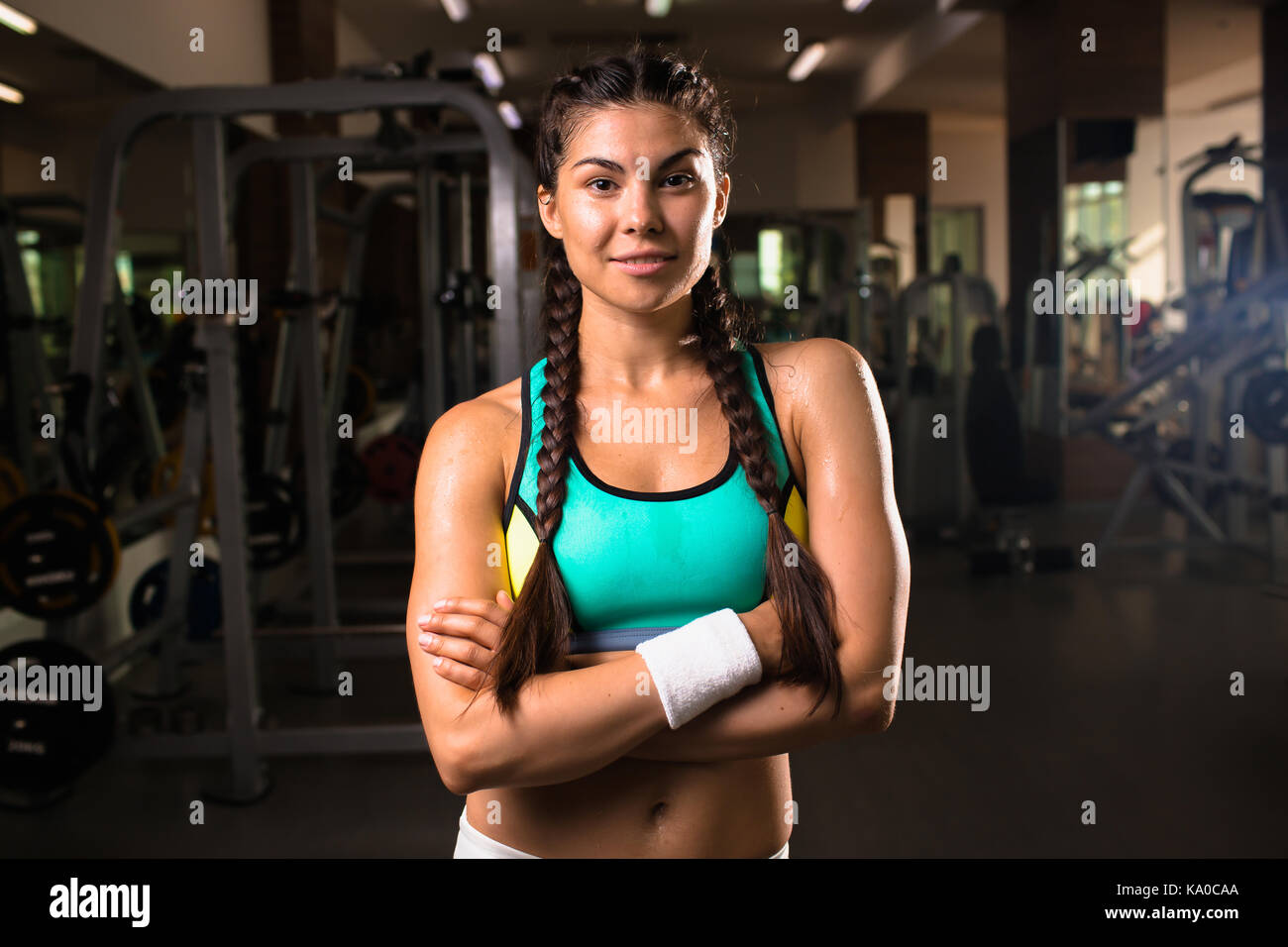 Sweaty woman exercise sport hi-res stock photography and images - Alamy
