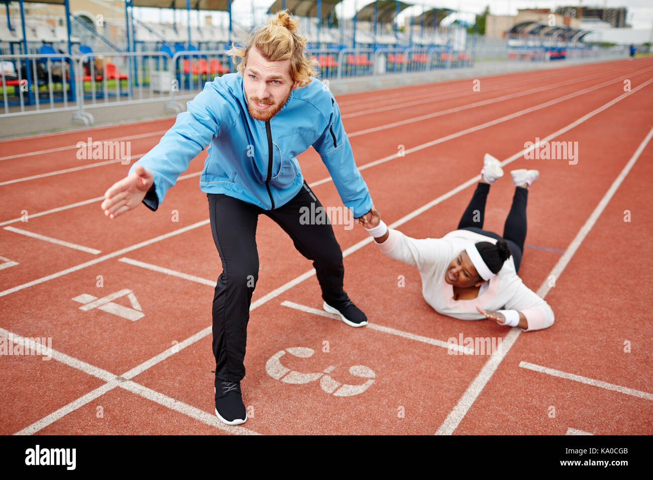 Coming to finish Stock Photo - Alamy