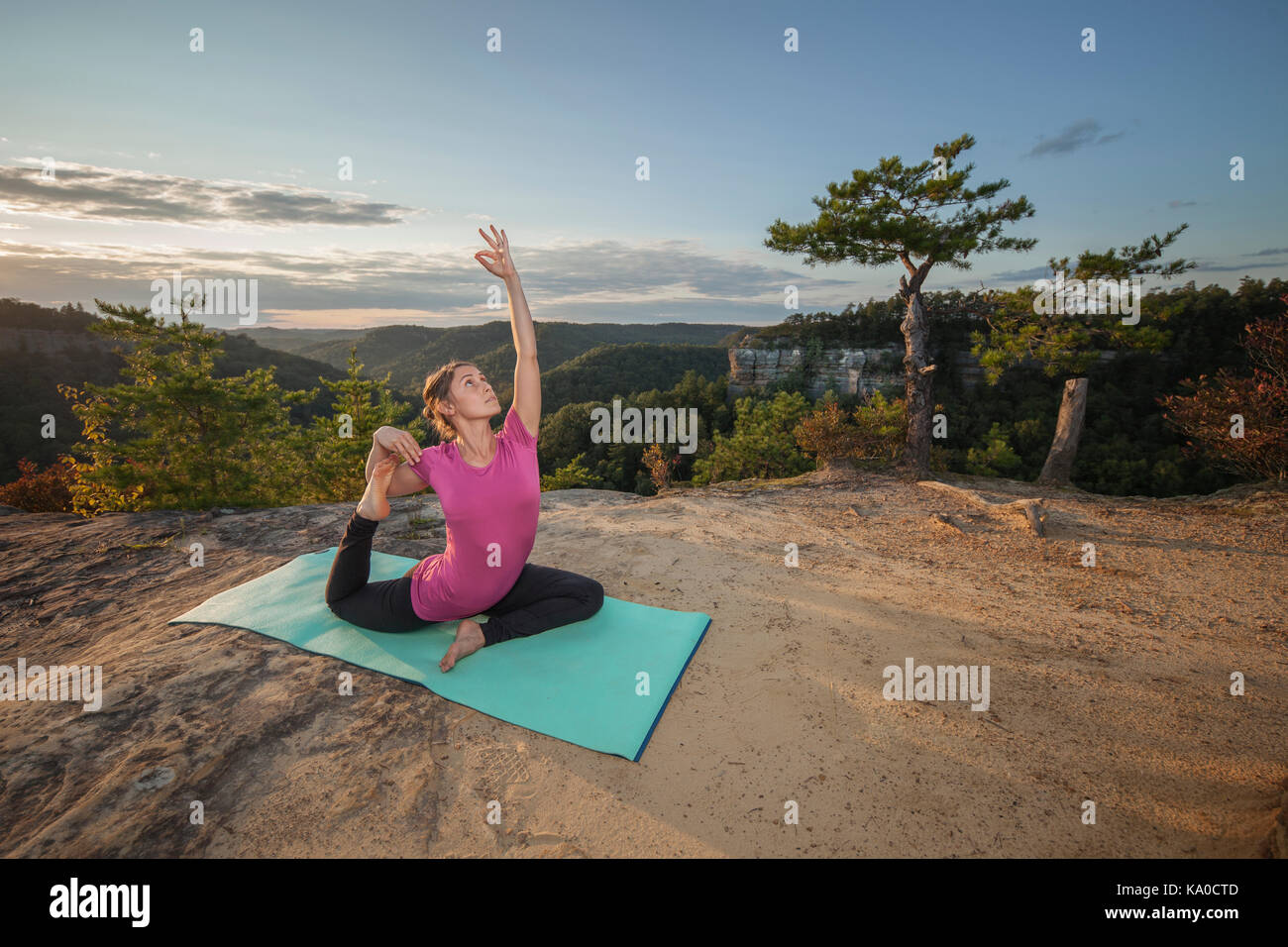 Female yoga model hi-res stock photography and images - Alamy
