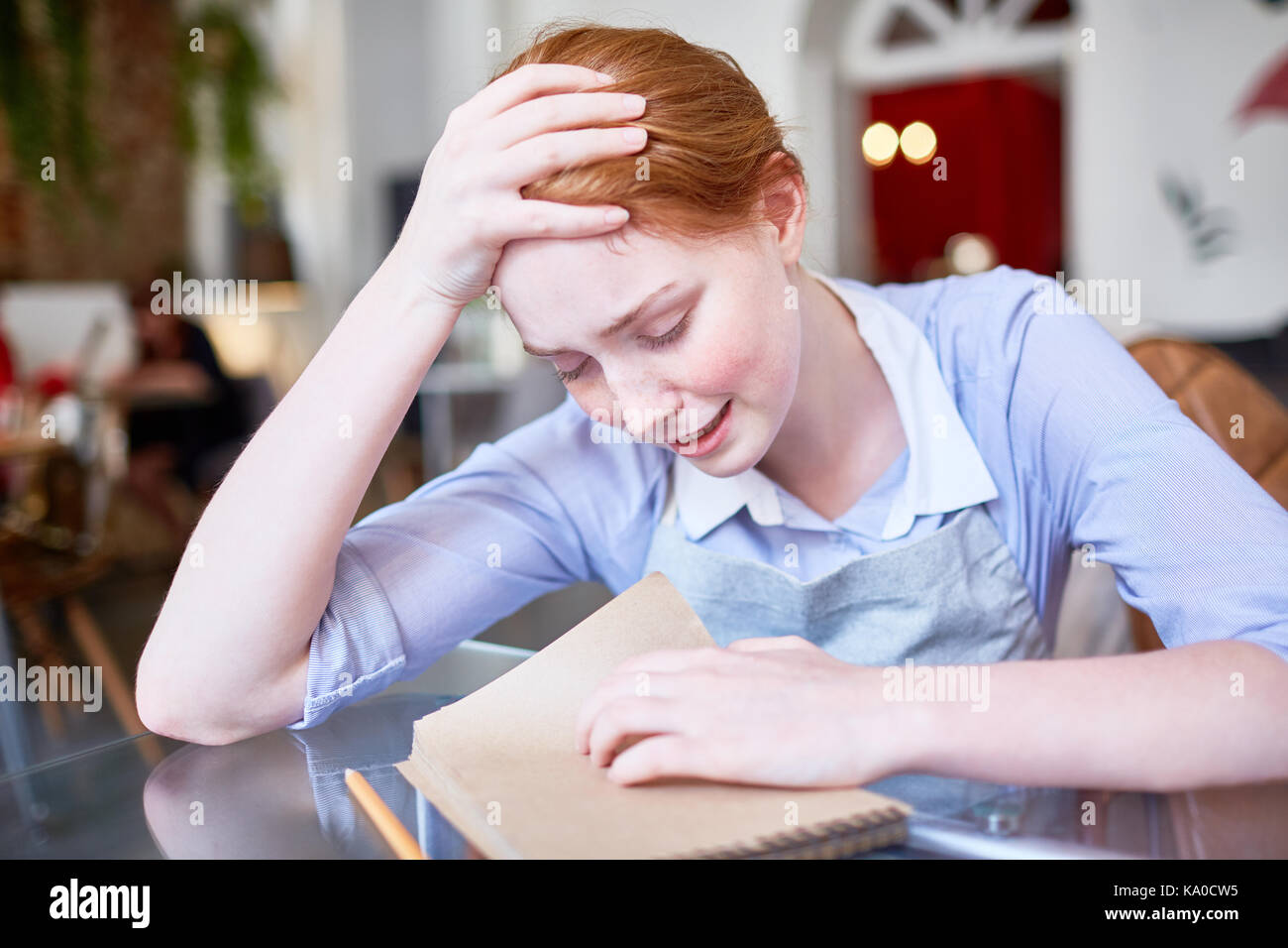 Sick and tired of work Stock Photo - Alamy
