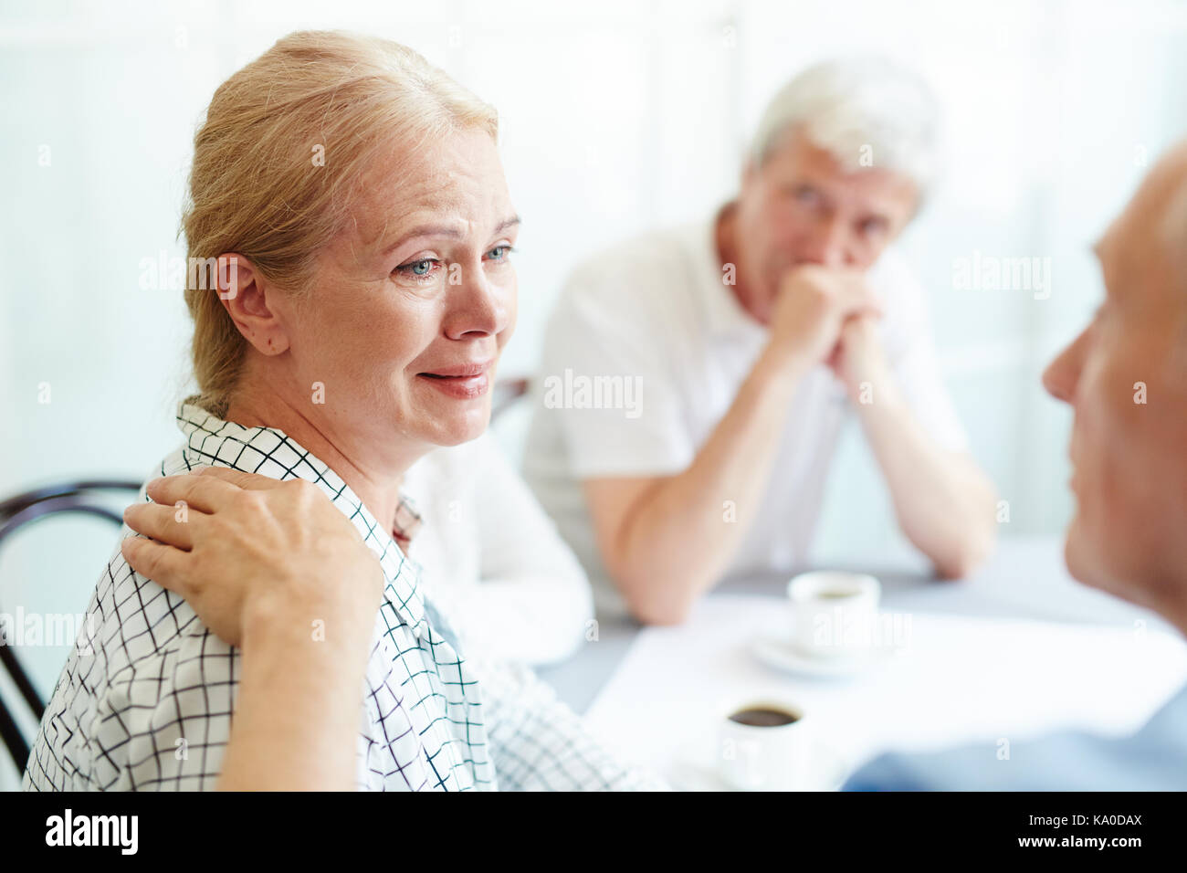 Desperate older woman hi-res stock photography and images - Alamy