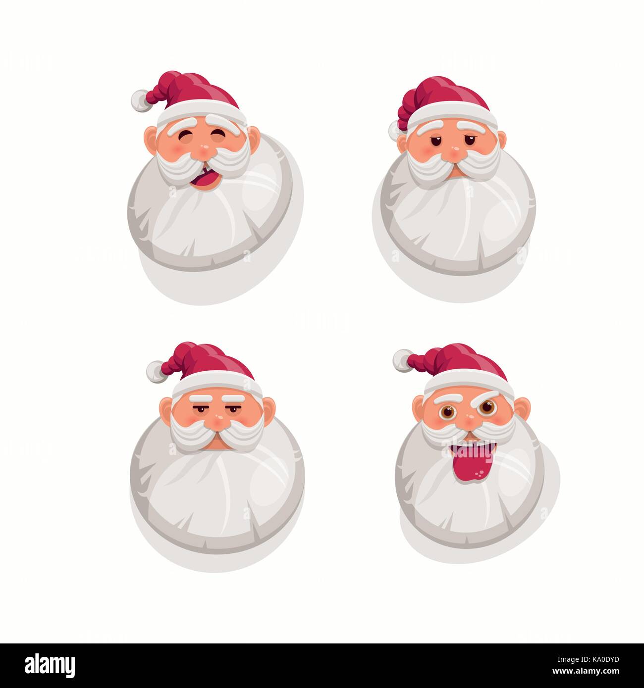 Santa Claus Clipart Face Expressions
