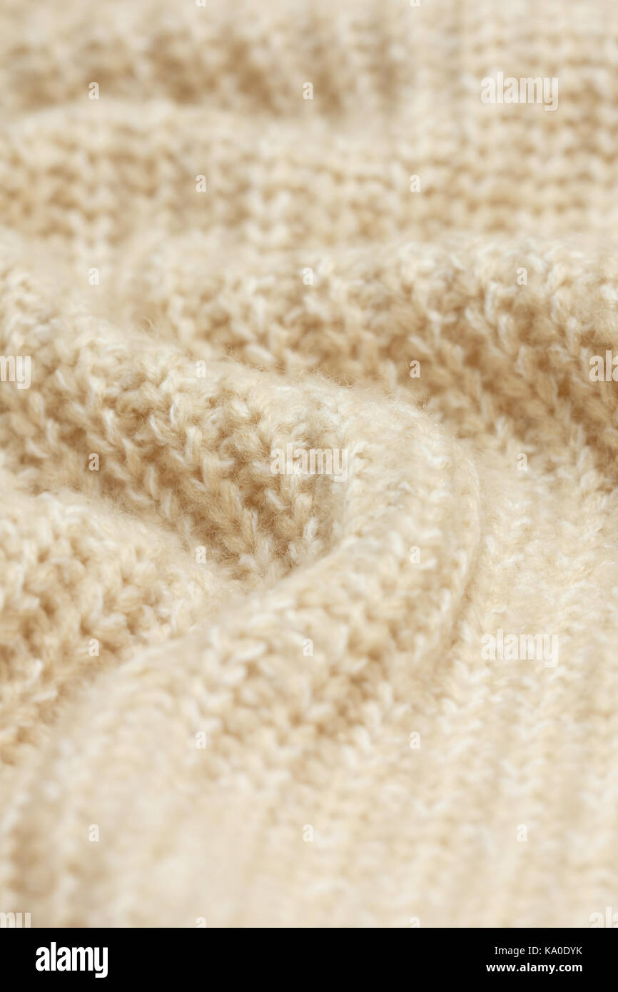 background drapery knitted beige cloth close-up Stock Photo - Alamy