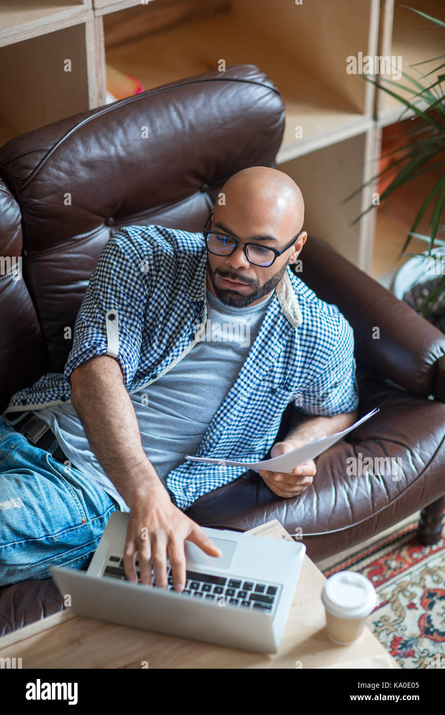 Working in home office Stock Photo - Alamy