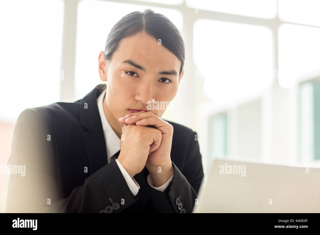 Portrait of Confident Asian Manager Stock Photo - Alamy