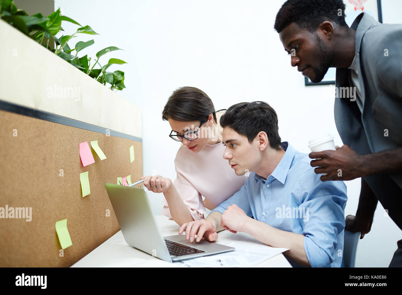 Brainstorming on Joint Project Stock Photo - Alamy