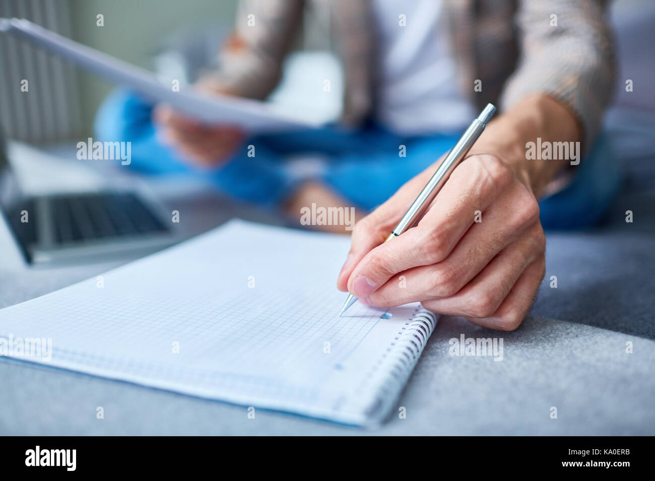 Taking Necessary Notes Stock Photo - Alamy