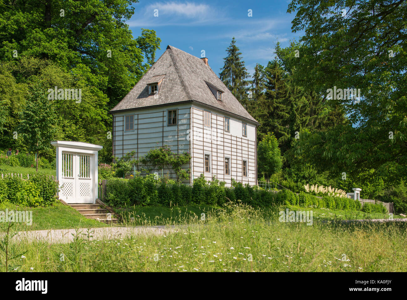 Goethe's garden house in the Park at the Ilm, Unesco World Heritage ...
