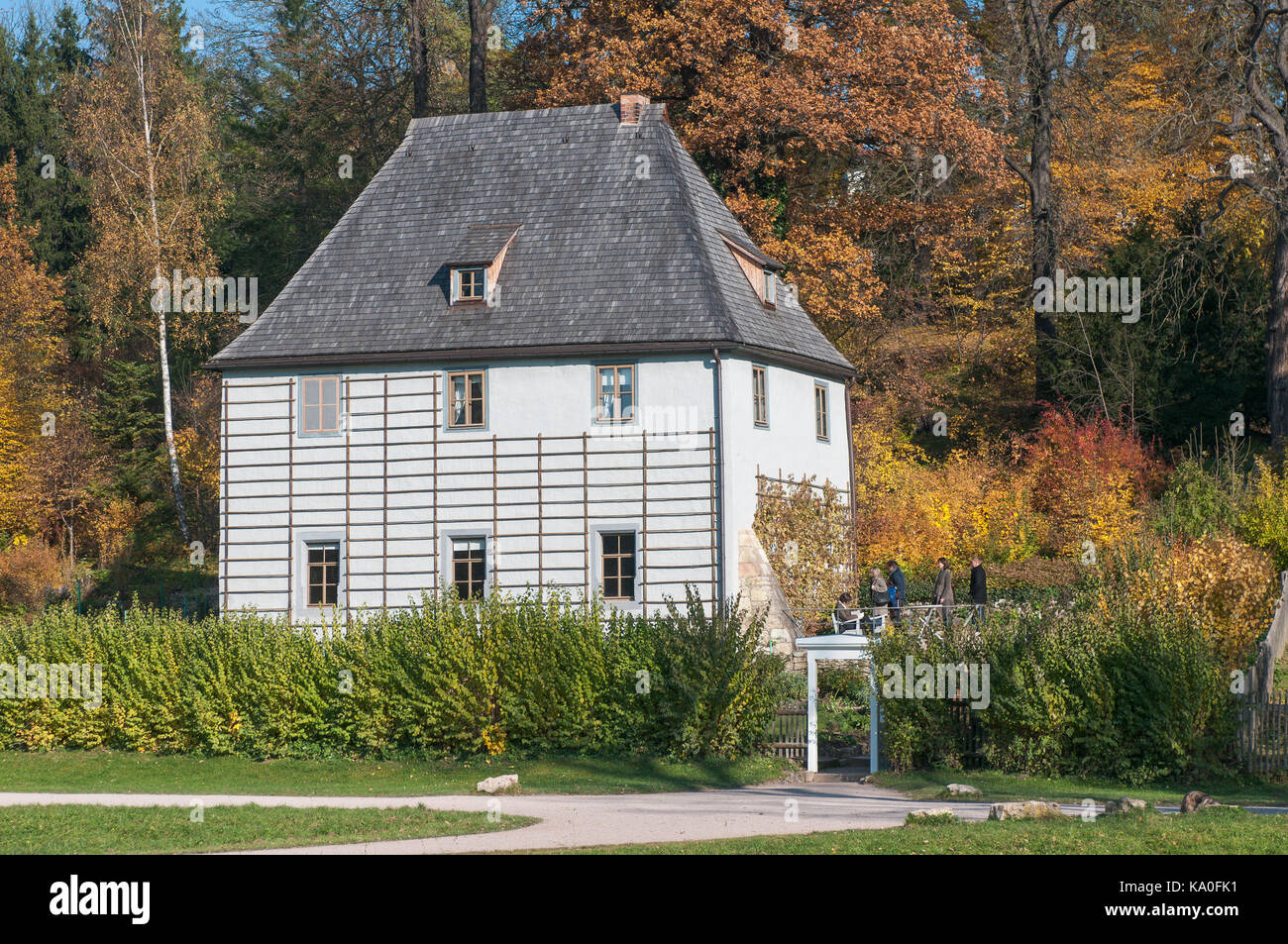 Goethe's garden house in the Park at the Ilm, Autumn Mood, Unesco World ...