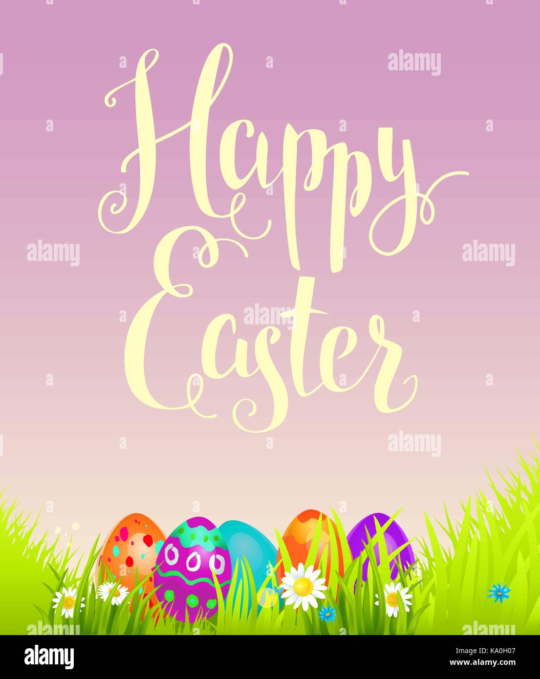 Positive easter background with flowers Stock Vector Image & Art - Alamy