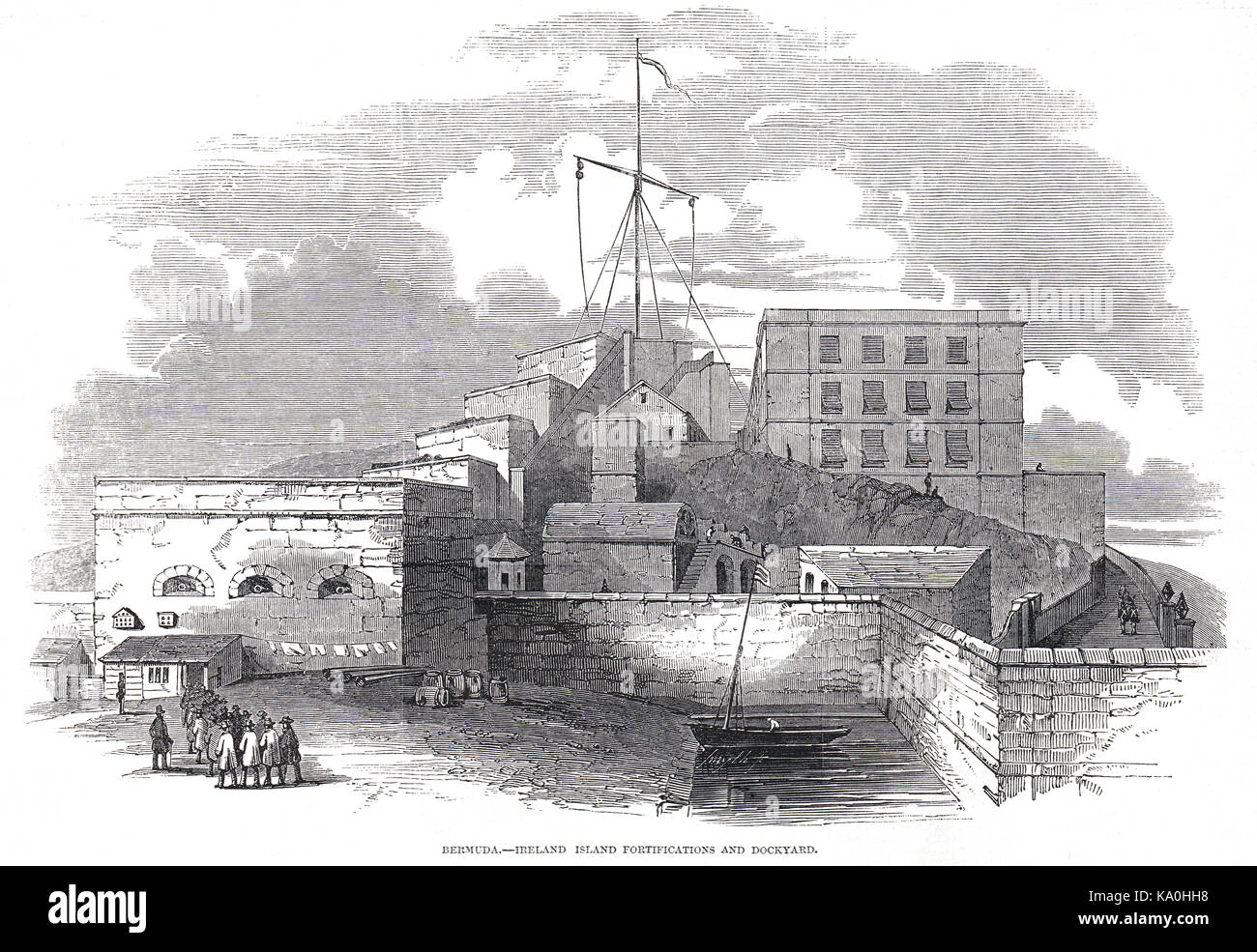Royal Naval Dockyard, Ireland Island, Bermuda, 1848 Stock Photo - Alamy