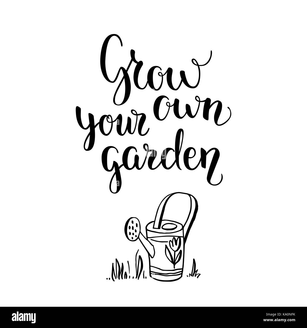 Your garden lettering Stock Vector Image & Art - Alamy