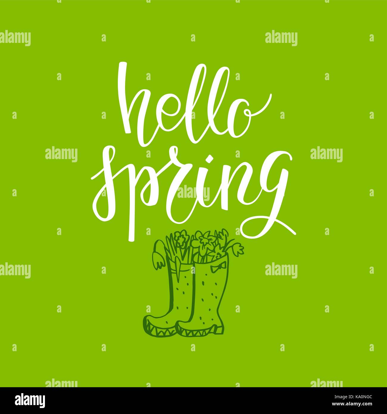 Your green garden lettering Stock Vector Image & Art - Alamy