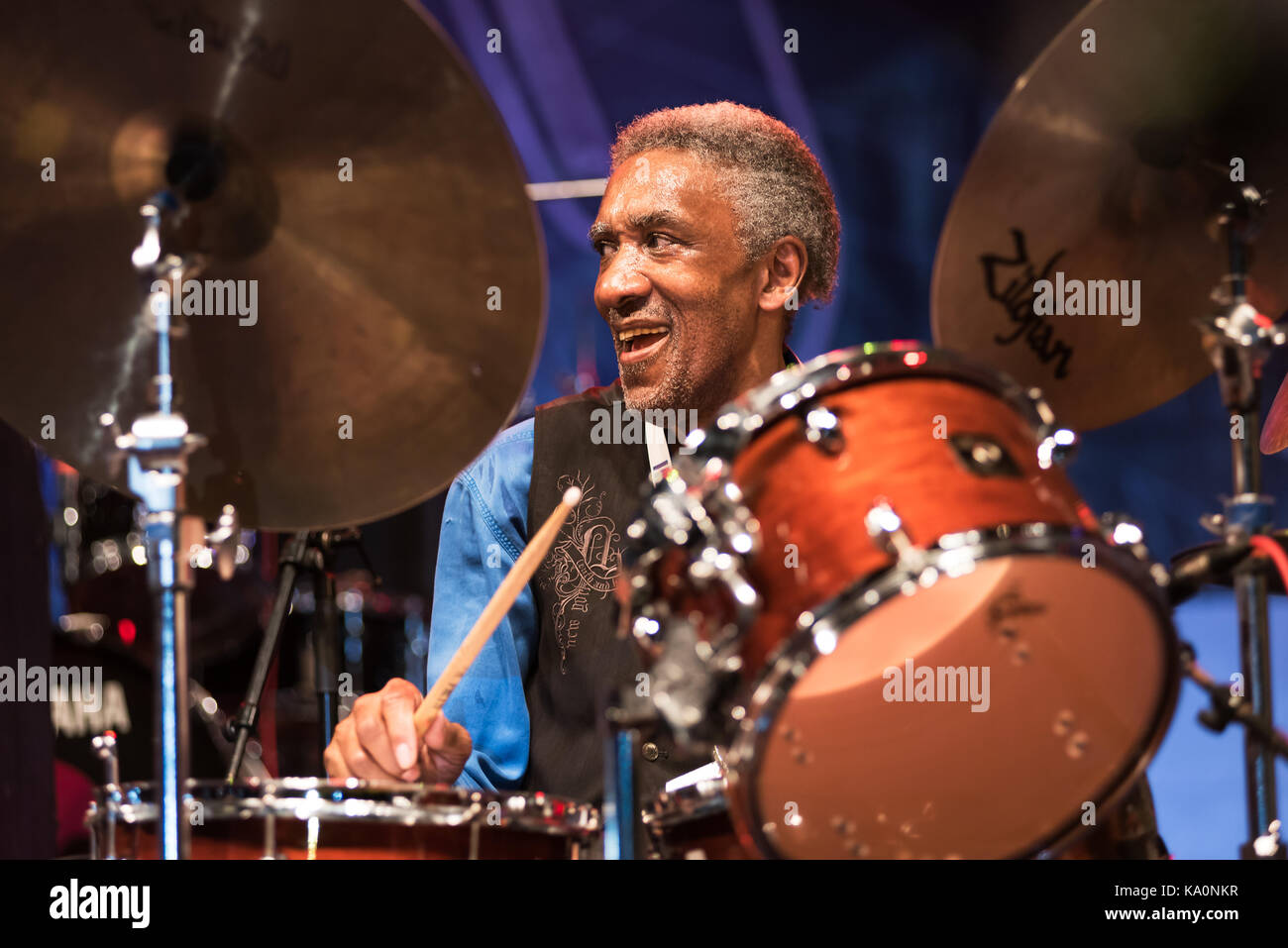 NIS, SERBIA - AUGUST 11: American jazz drummer Al Foster performing ...