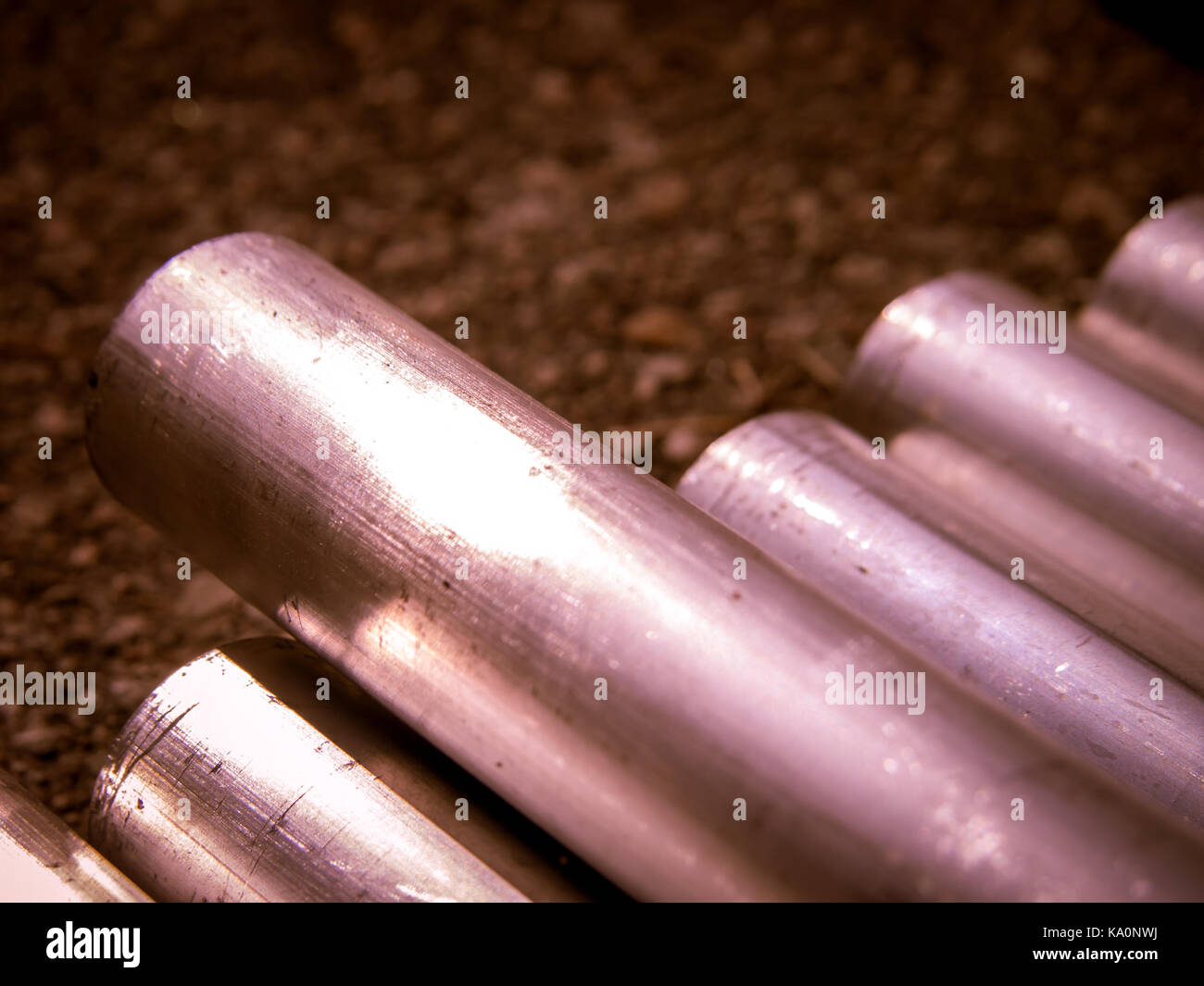 Stack of Many Pipes at the Construction Site Stock Photo - Alamy