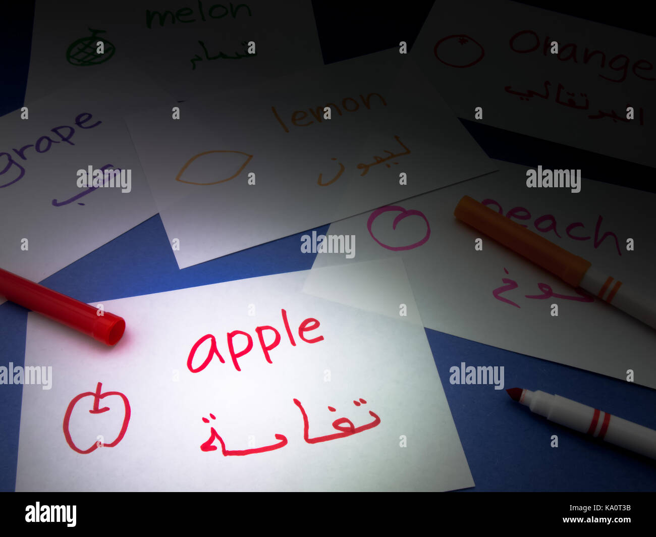 Making language flash cards fundamental hi-res stock photography and ...