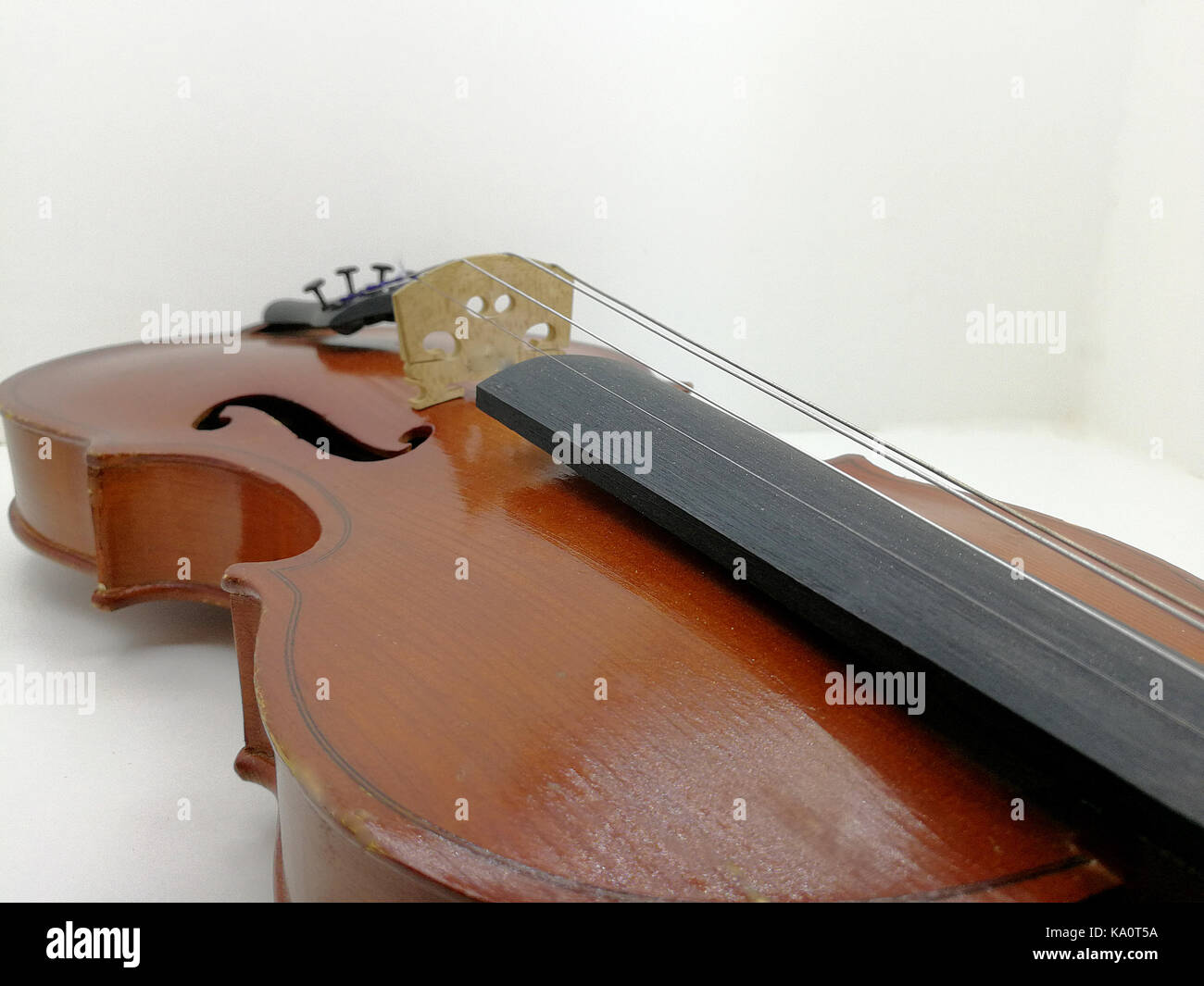 detail of the bridge of a fiddle Stock Photo - Alamy