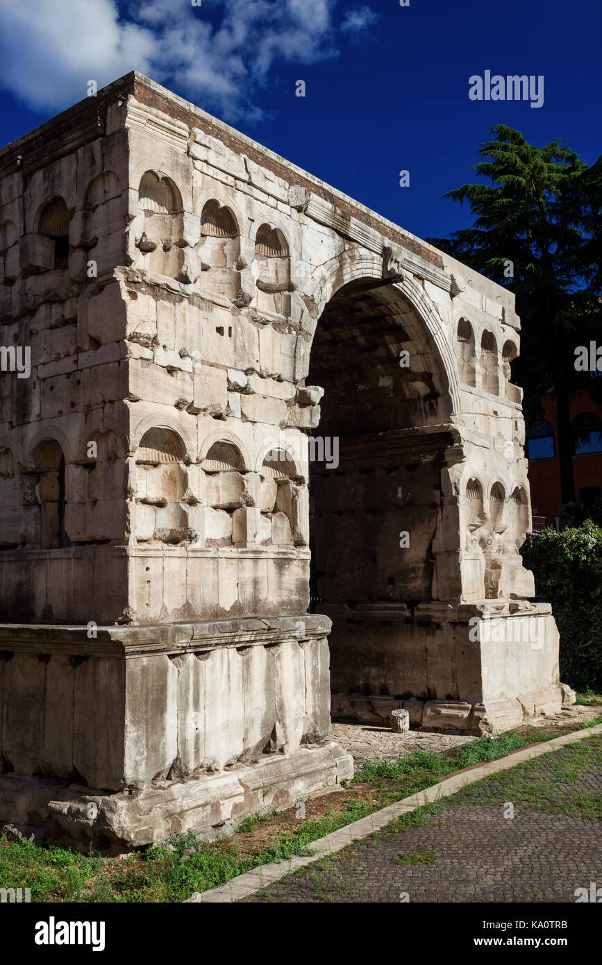 The so called Arch of Janus ruins in the center of Rome Stock Photo - Alamy