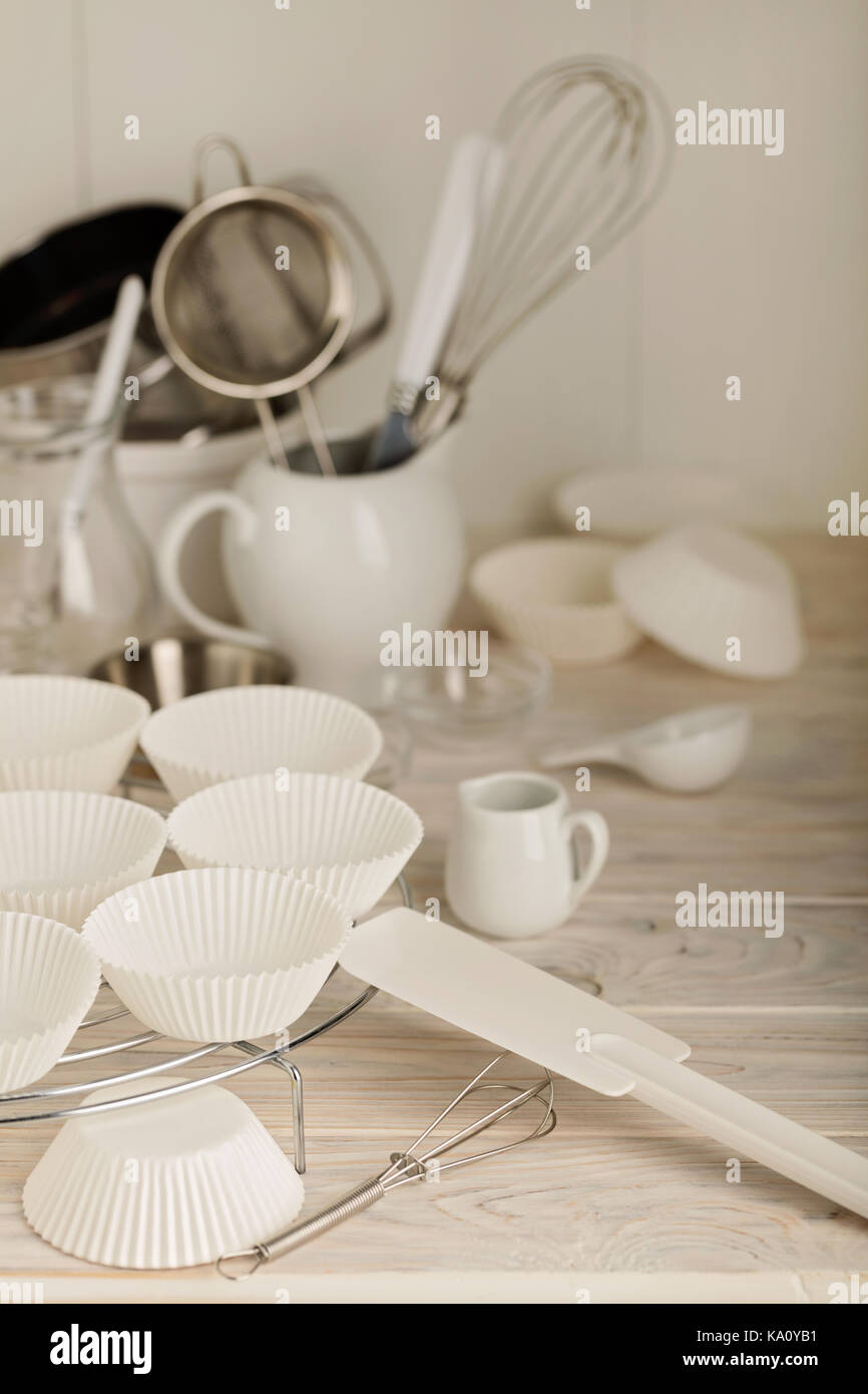 Kitchen utensils white background hi-res stock photography and images ...