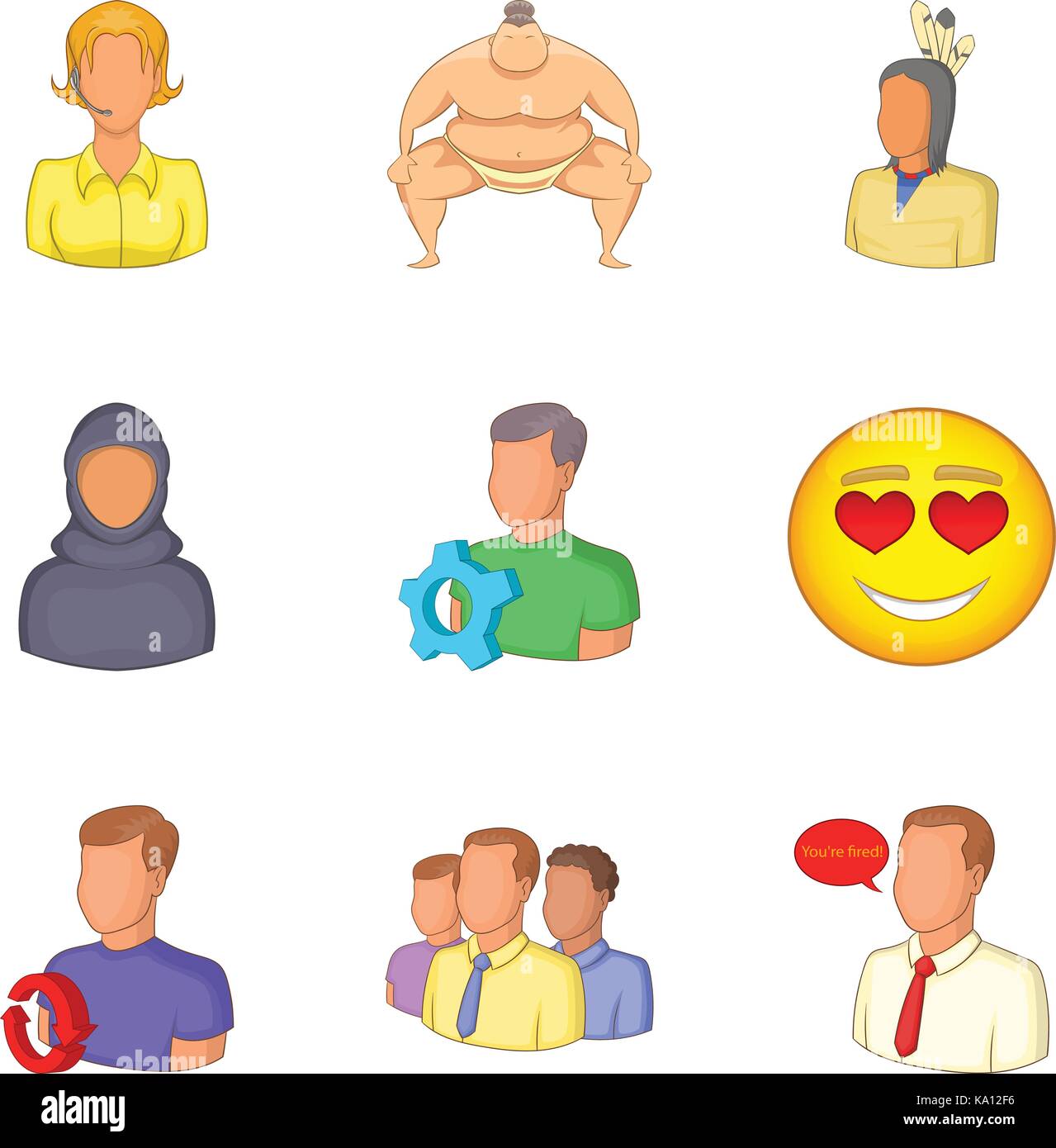 Person icons set, cartoon style Stock Vector Image & Art - Alamy