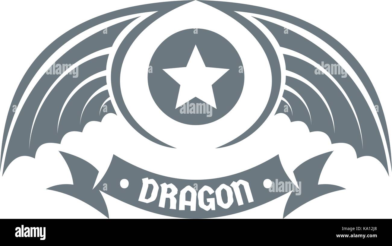Dragon wing logo, simple gray style Stock Vector Image & Art - Alamy