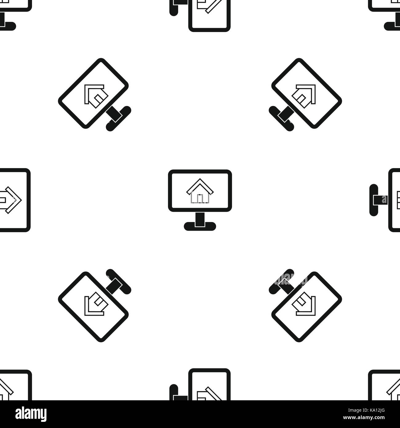 Layout of house pattern seamless black Stock Vector Image & Art - Alamy