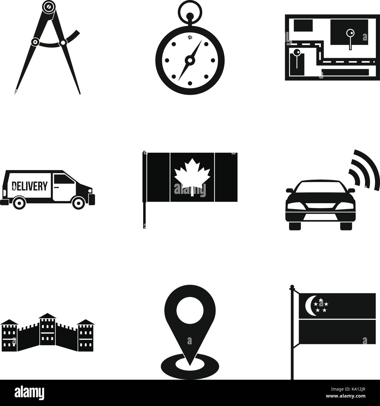 Ground compass Stock Vector Images - Alamy