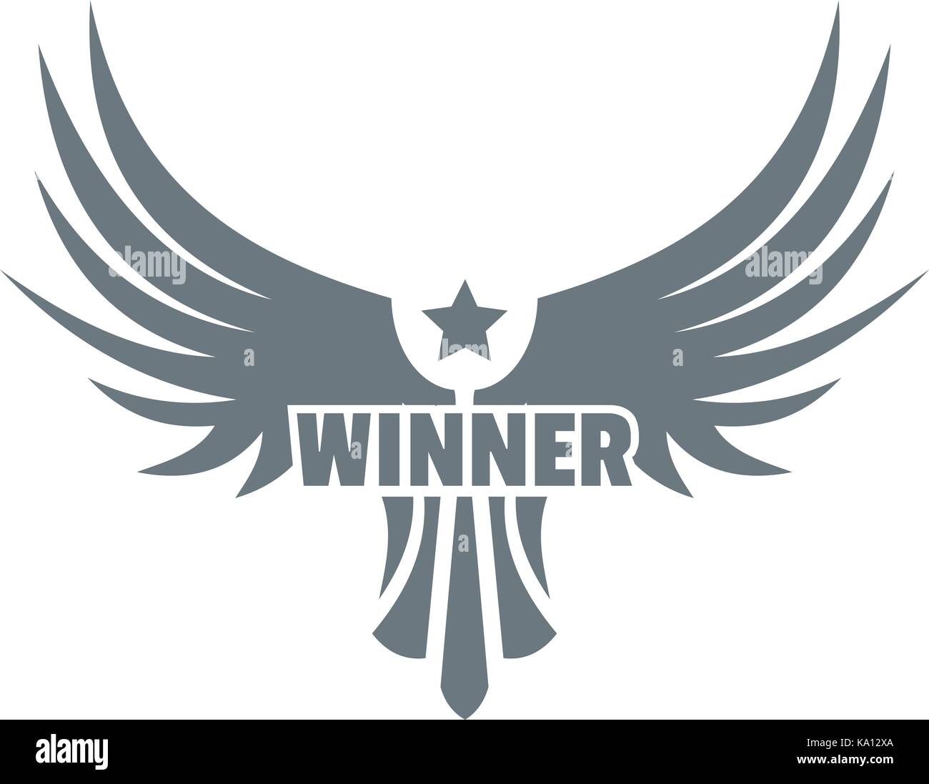 Winner wing logo, simple gray style Stock Vector Image & Art - Alamy
