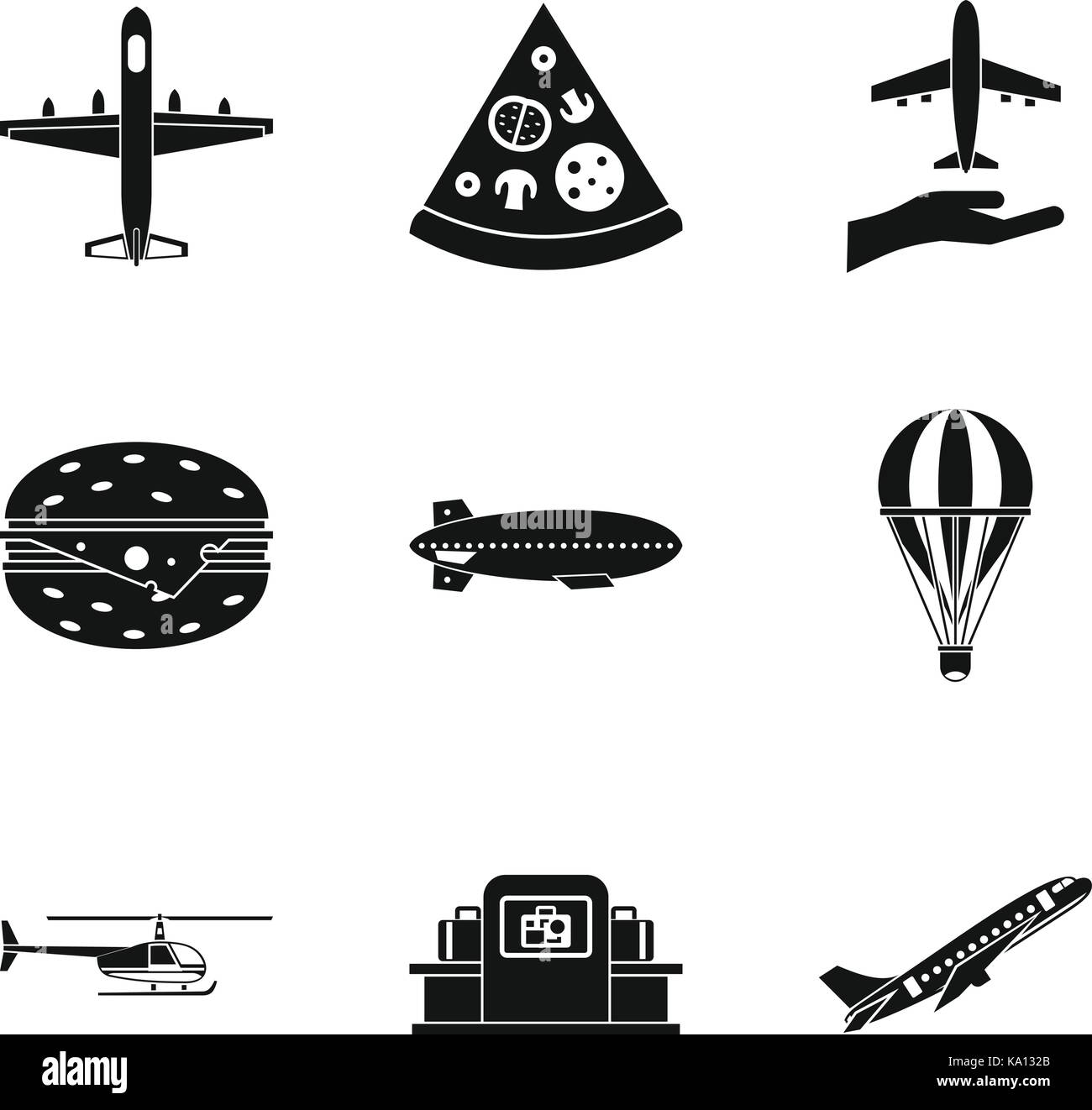 Boarding card icons set, simple style Stock Vector Image & Art - Alamy