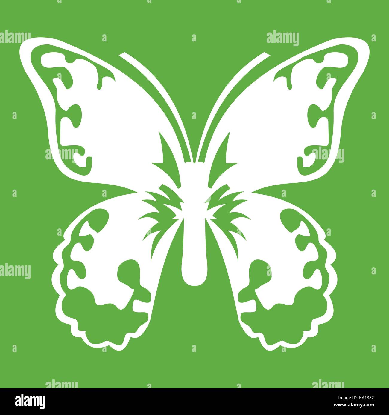Butterfly icon green Stock Vector Image & Art - Alamy