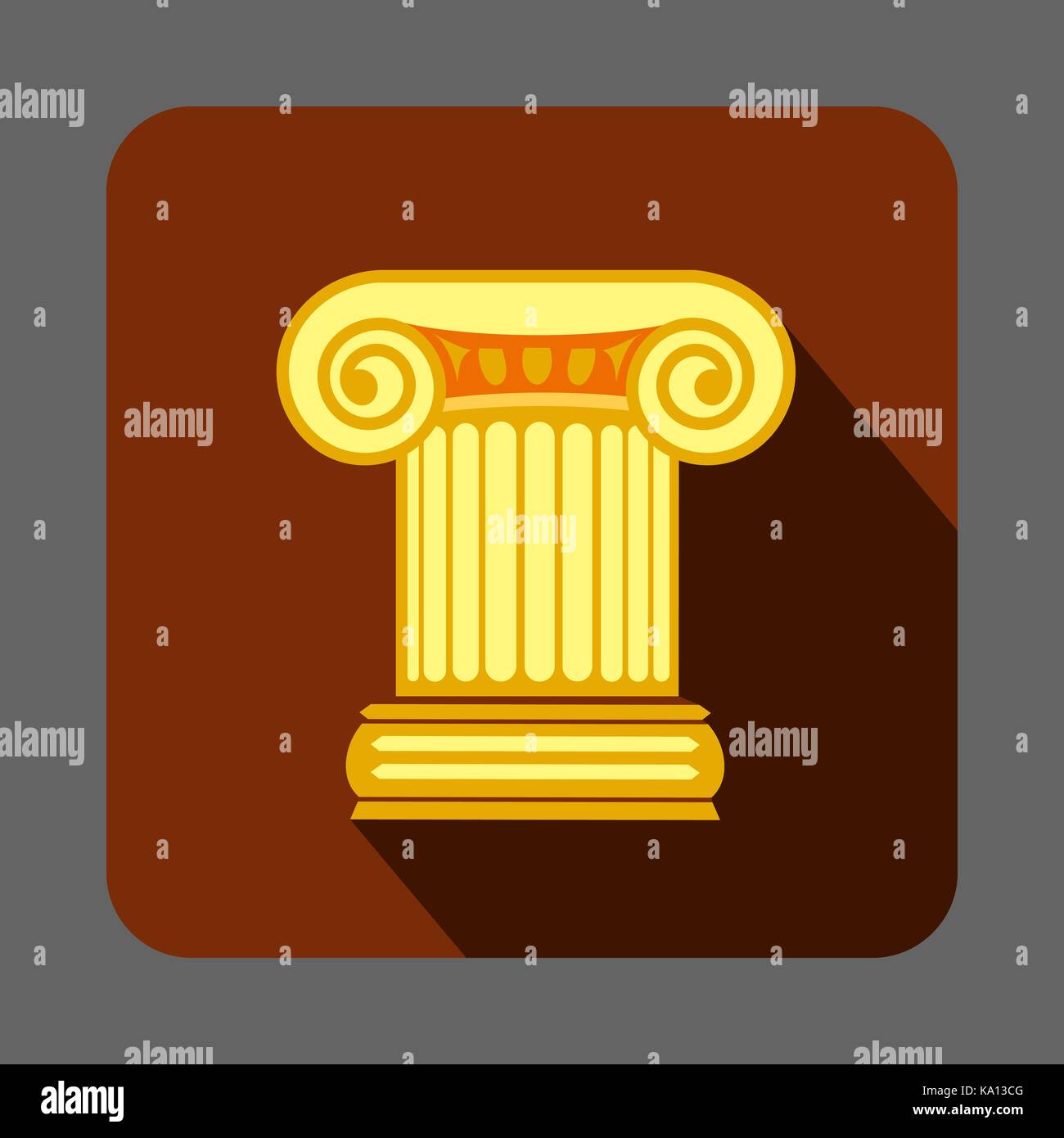Greek column concept background, cartoon style Stock Vector Image & Art ...
