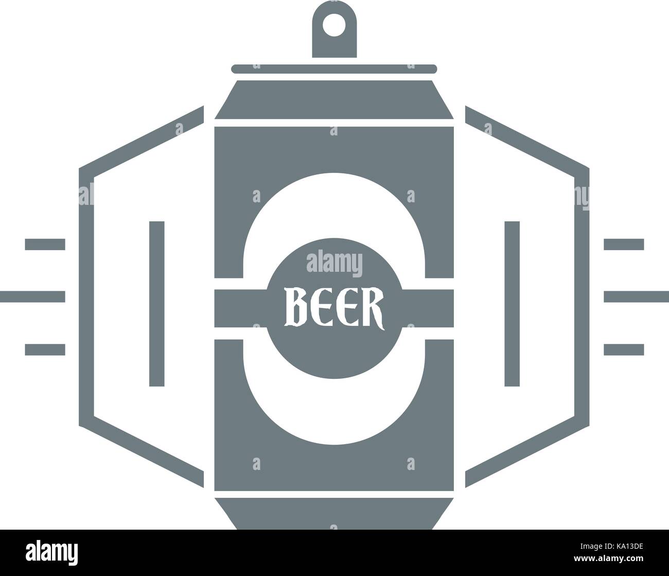 Can beer logo, simple gray style Stock Vector Image & Art - Alamy